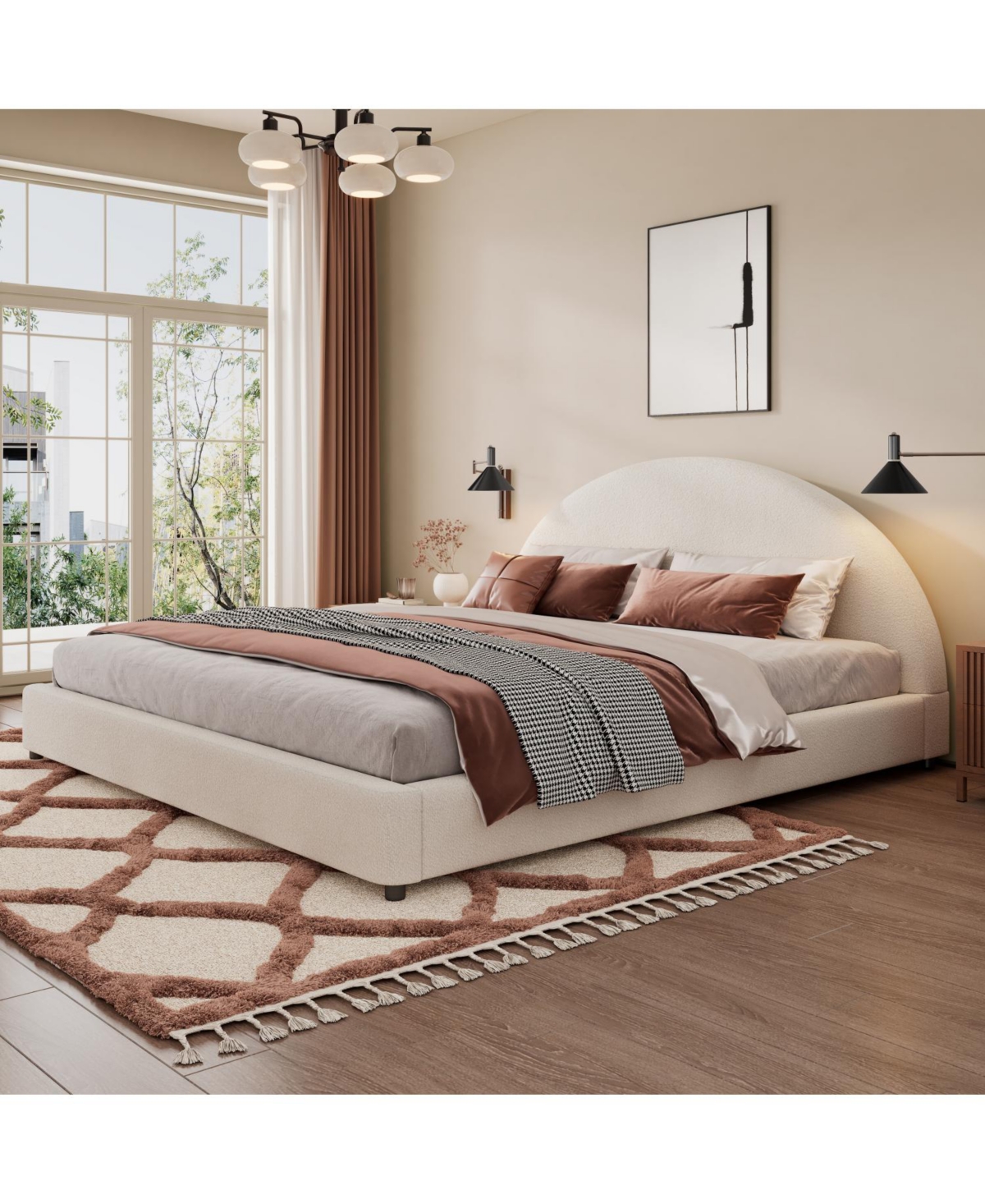 Click here for Streamdale Furniture King Size Bed Frame With Bouc... prices