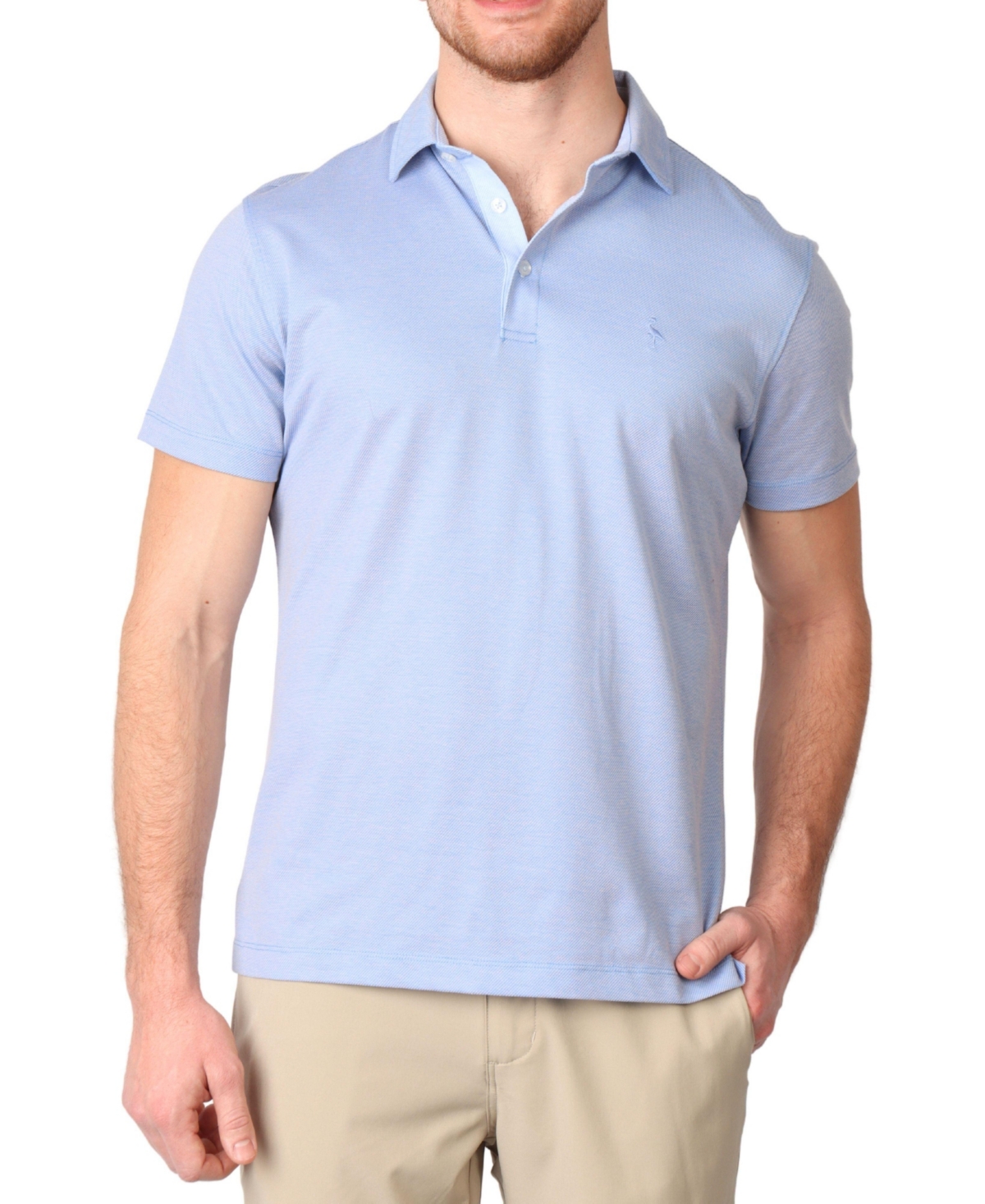 Click here for Tailorbyrd Mens Dobby Twill Polo - Blue byrd prices