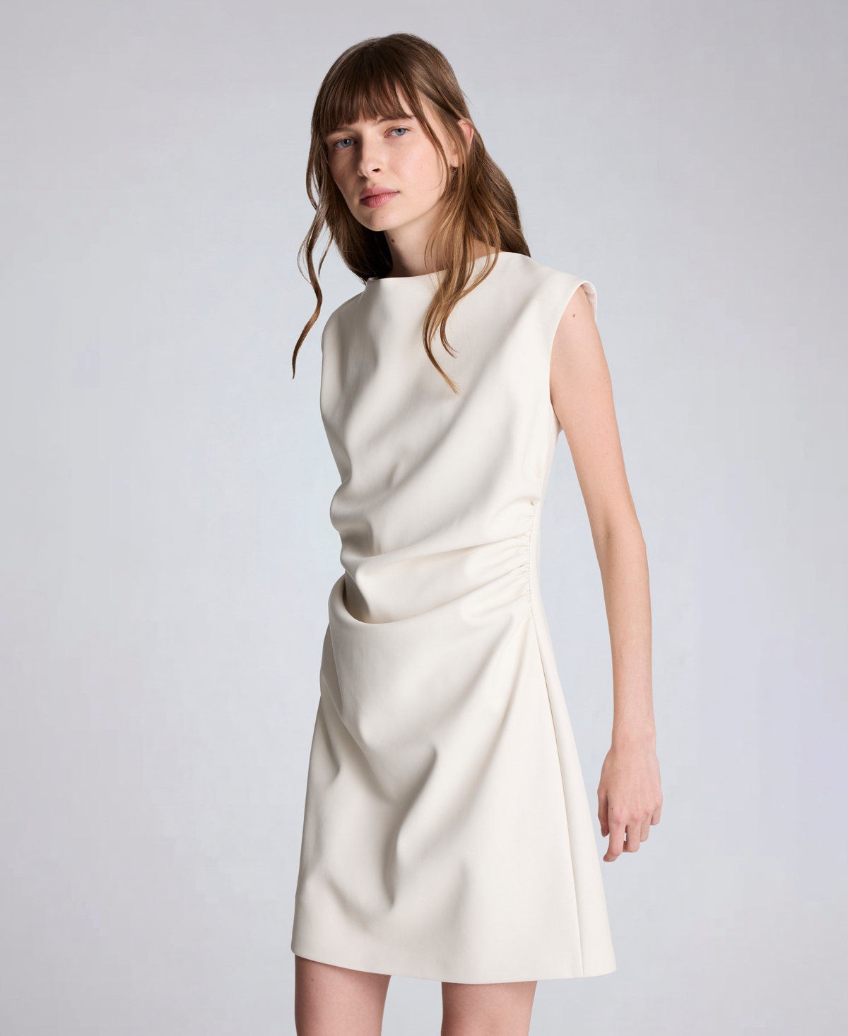 Click here for Kenneth Cole Womens Boat Neck Mini Dress - Oyster prices