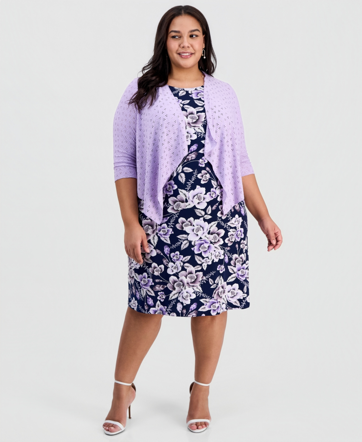 Click here for Connected Plus Size 2-Pc. Floral-Print Sleeveless... prices