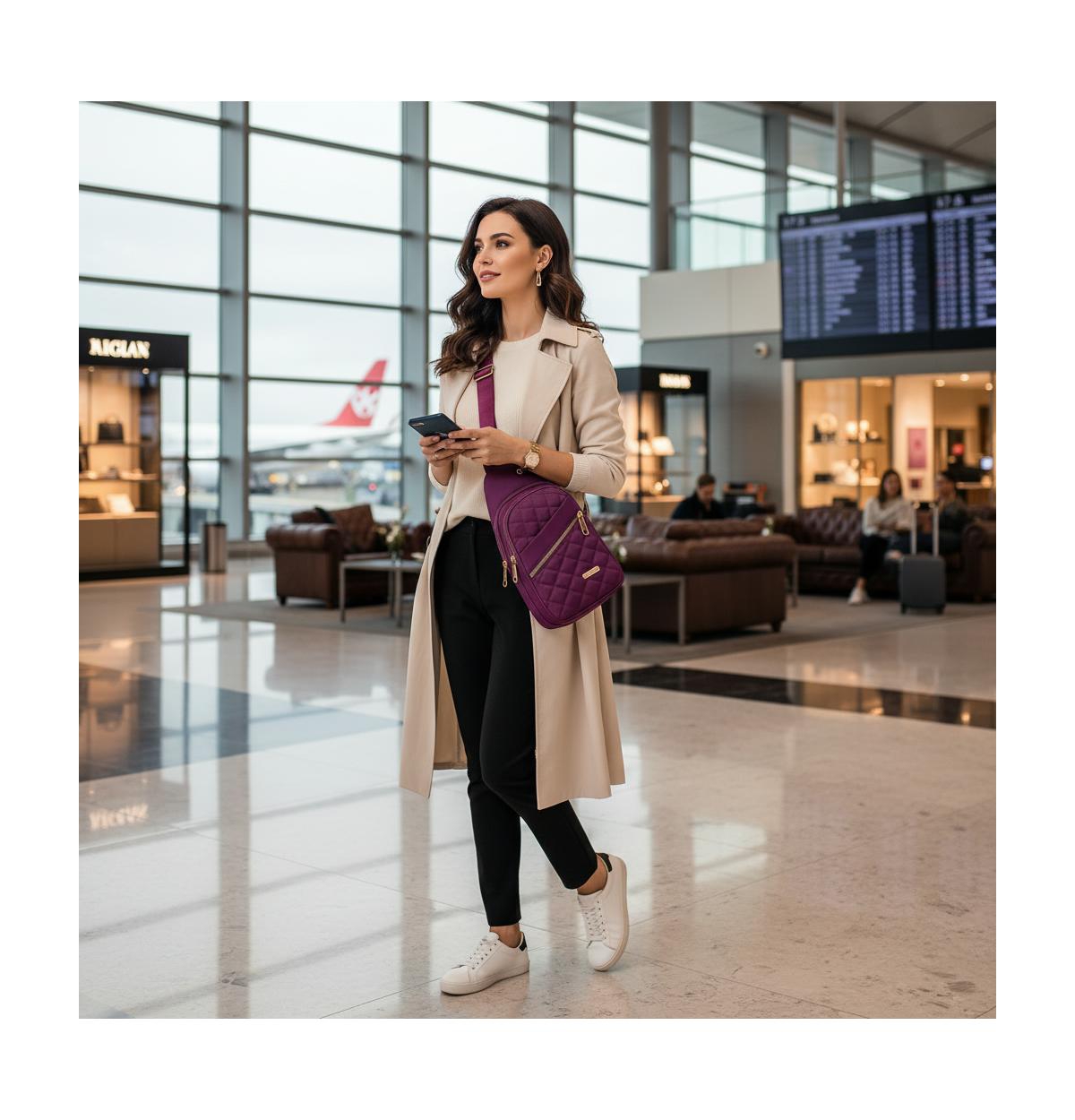 Click here for 3p Experts Clarissa Quilted Sling Bag - Purple prices