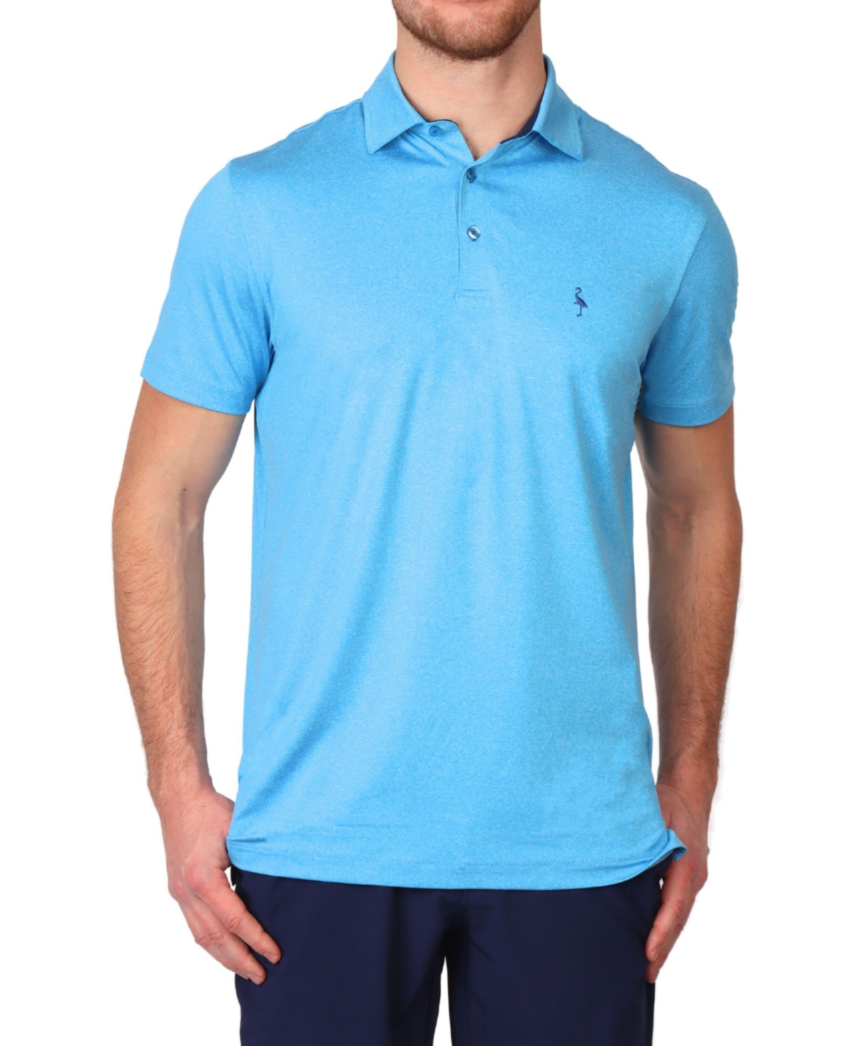 Click here for Tailorbyrd Mens Solid Melange Performance Polo - R... prices