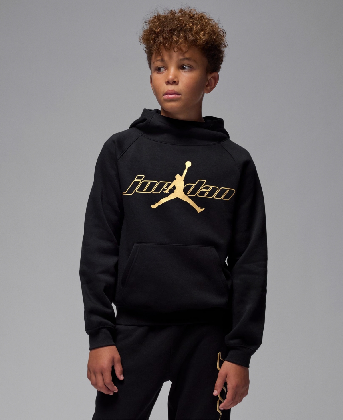 Click here for Jordan Boys 8-18 Logo Detail Hoodie - Black prices