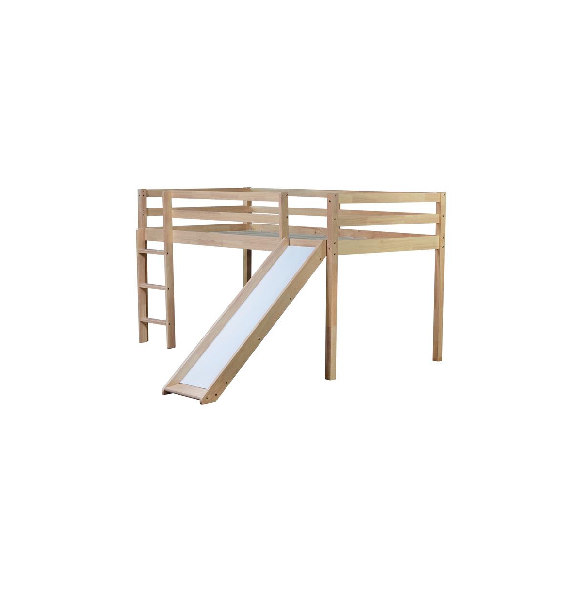 Click here for Cesicia Twin Low Loft Bed with Slide & Ladder Rubb... prices