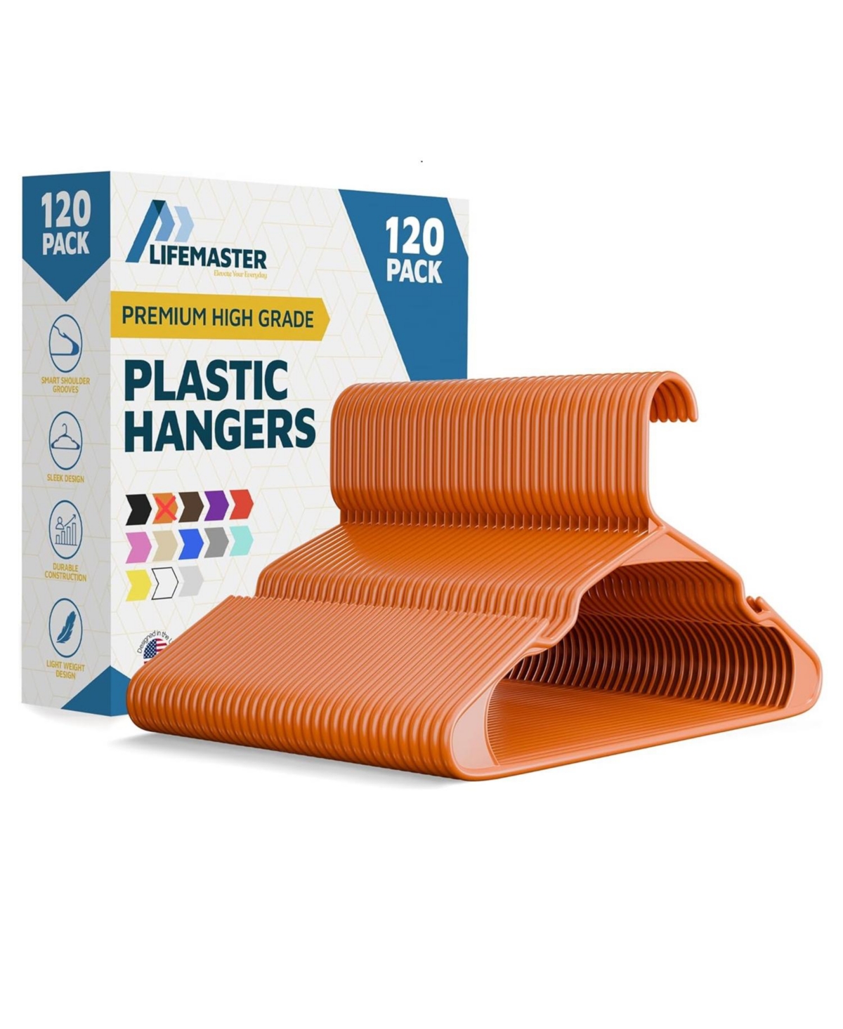 Click here for Lifemaster heavy-duty plastic hangers for clothes... prices