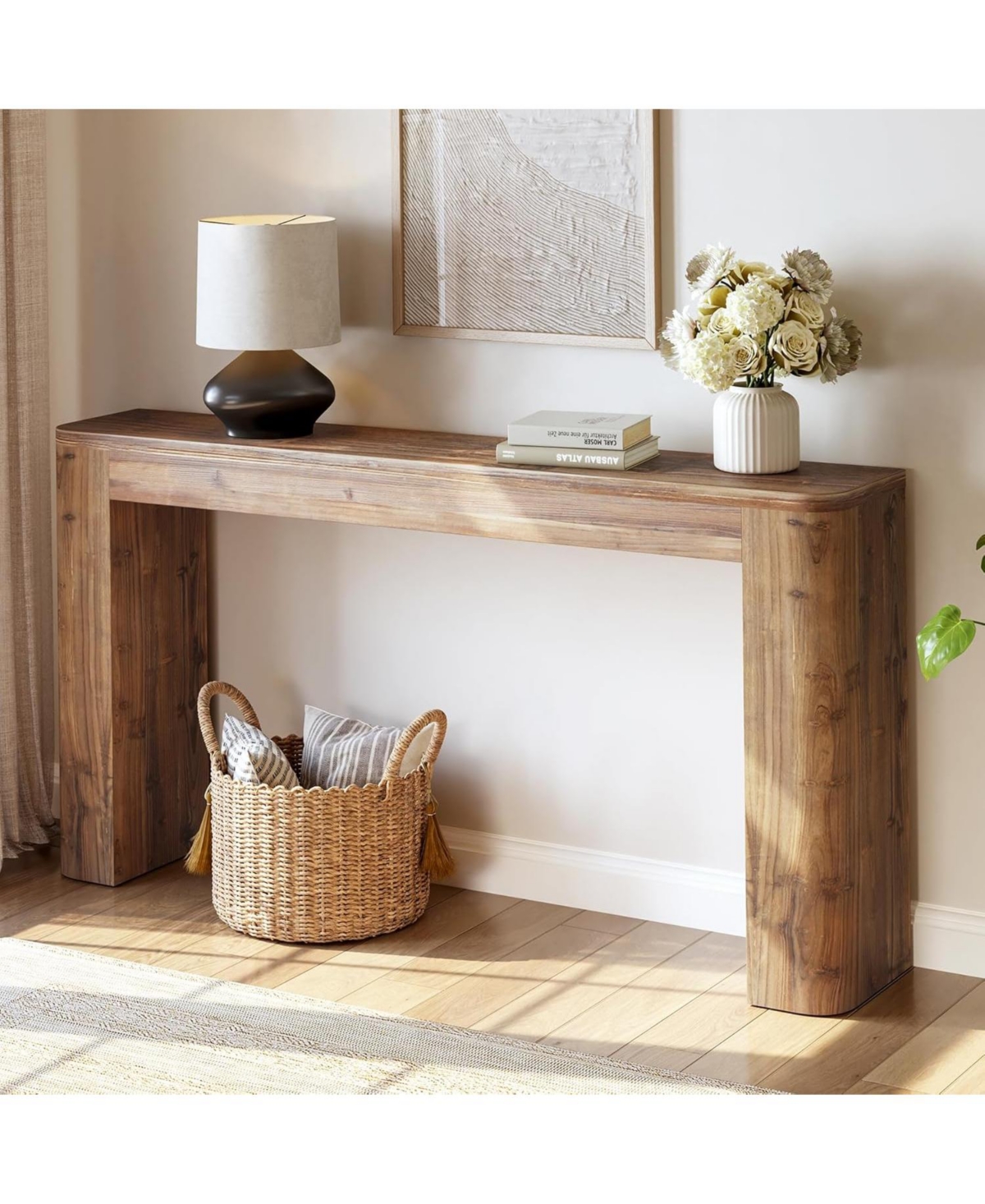 Click here for Tribesigns Solid Wood Console Table  63-Inch Farmh... prices