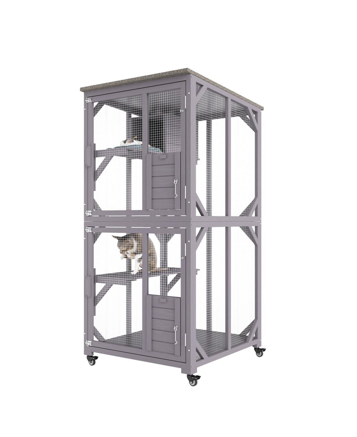 Click here for Cozito 3-Tier Rolling Outdoor Cat Enclosure  64&#x... prices