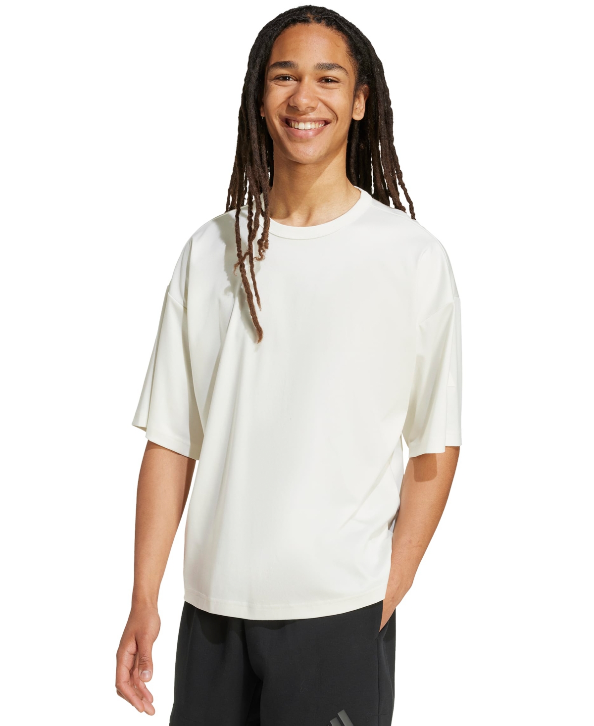 Click here for adidas Mens Soft Lux Crewneck T-Shirt - Off white prices