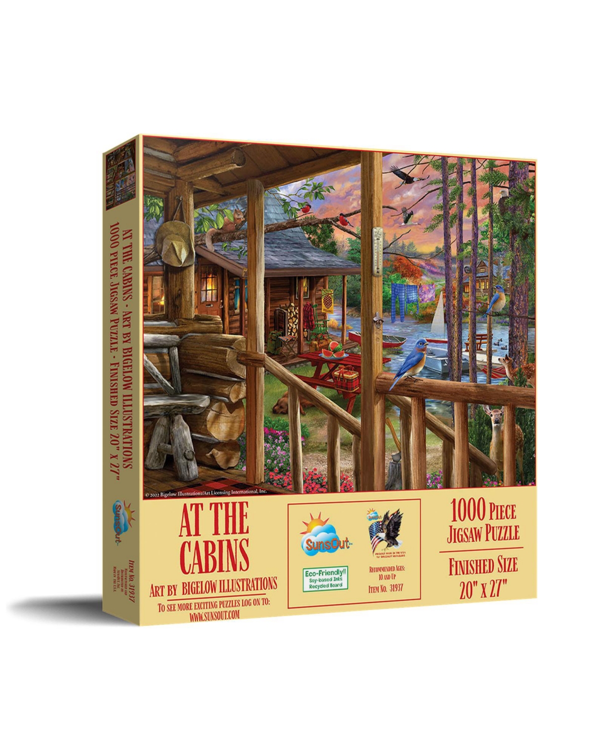 Click here for SunsOut At The Cabins 1000 piece Jigsaw Puzzle for... prices