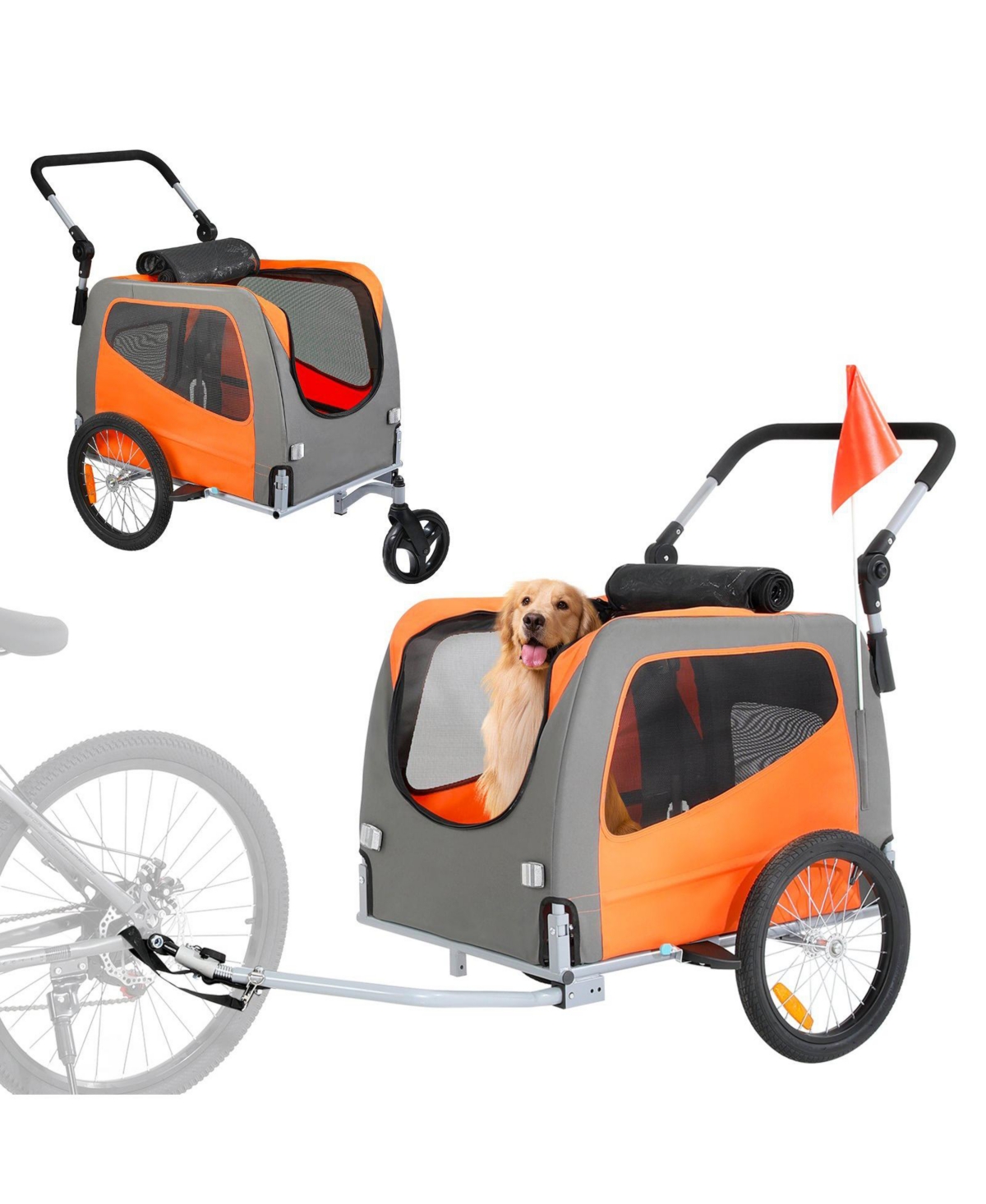 Click here for Cozito 2-in-1 Foldable Pet Bike Trailer & Stroller... prices