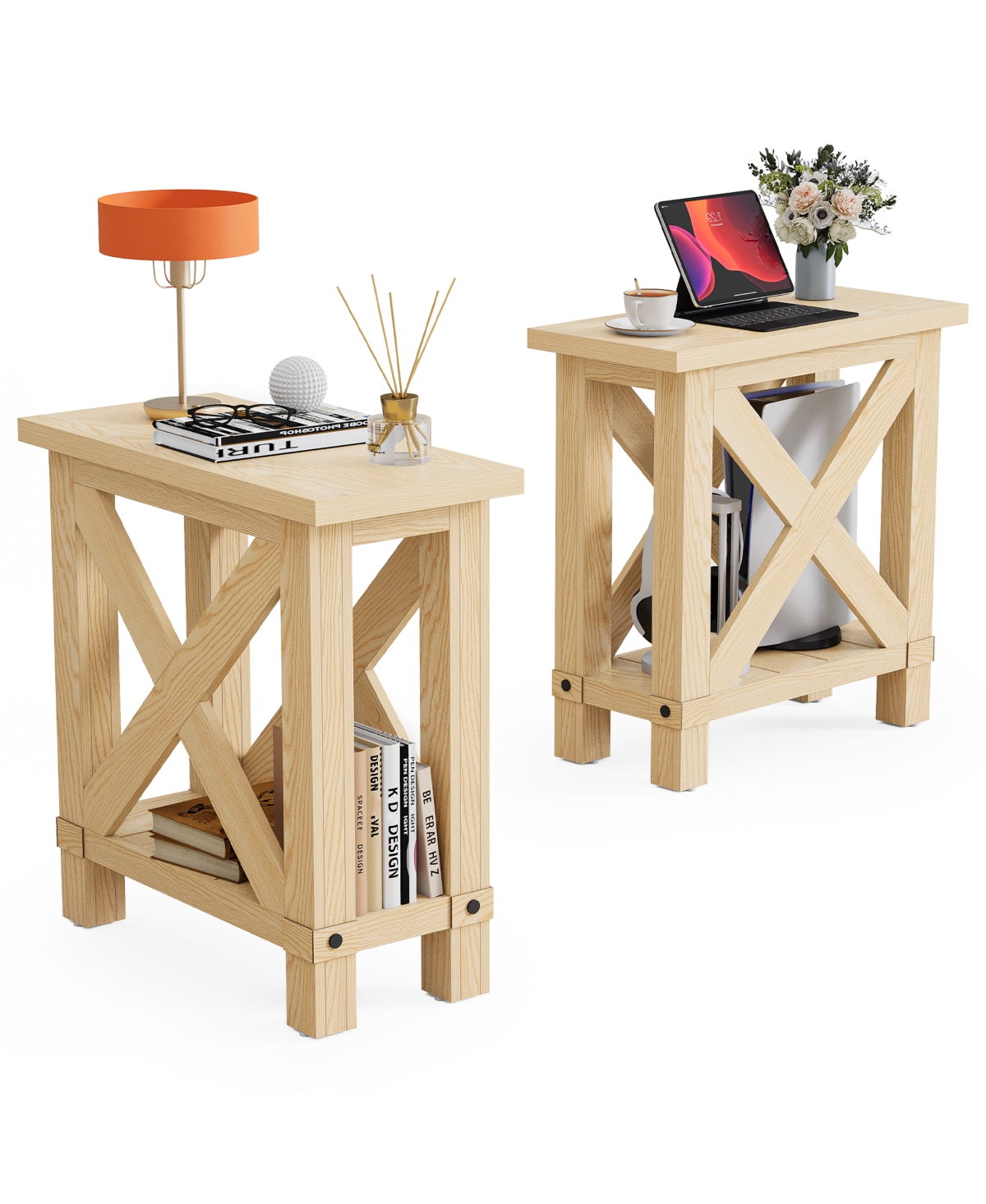 Click here for Tribesigns Farmhouse Side Table Set of 2  Narrow E... prices