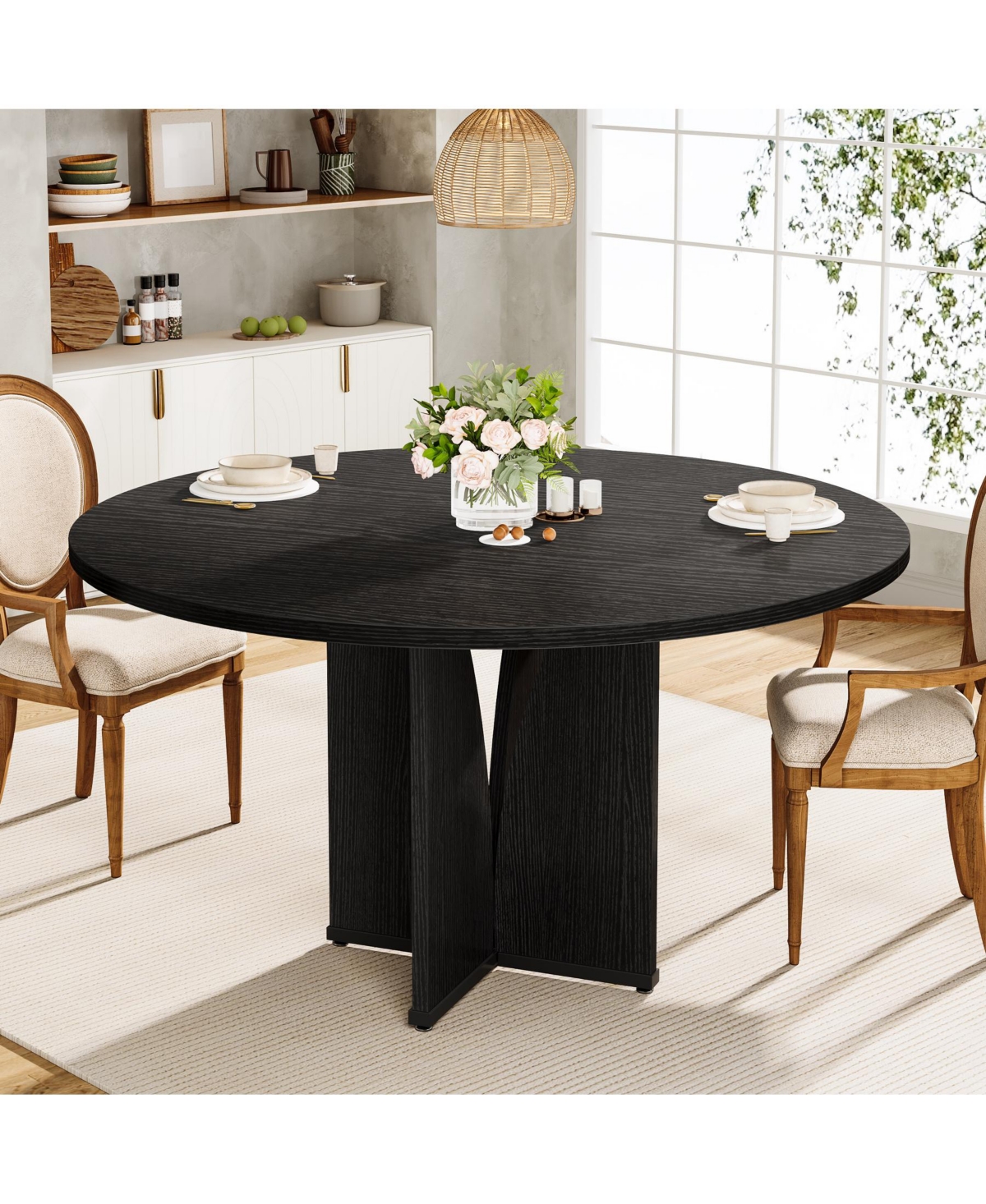 Click here for Tribesigns 39.37-Inch Round Dining Table for 4 Peo... prices