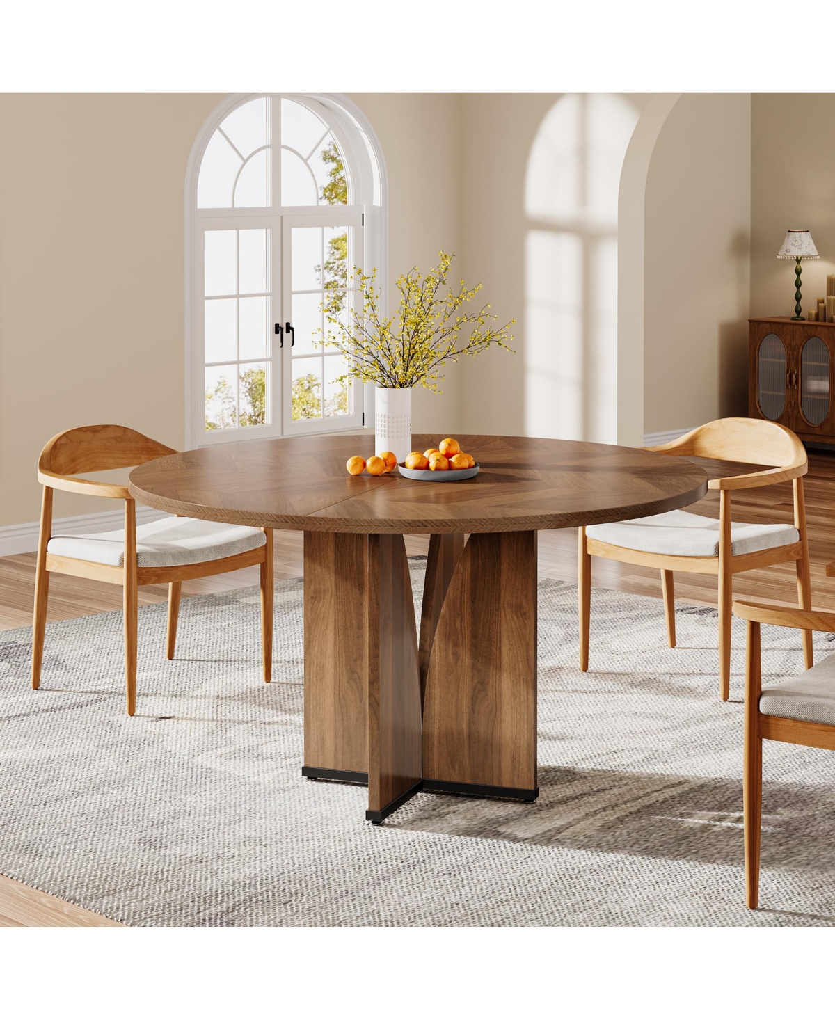 Click here for Tribesigns 39.37-Inch Round Dining Table for 4 Peo... prices