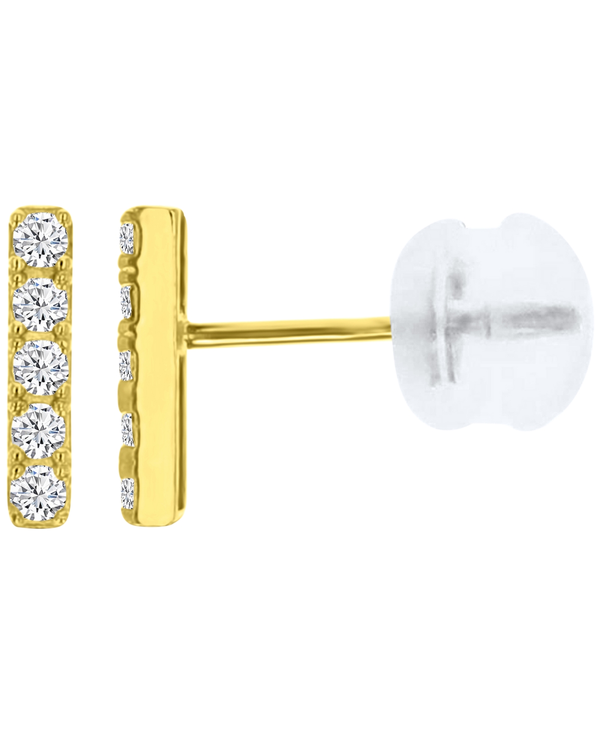 Click here for Macys Cubic Zirconia Pave Stud Earrings - Gold prices