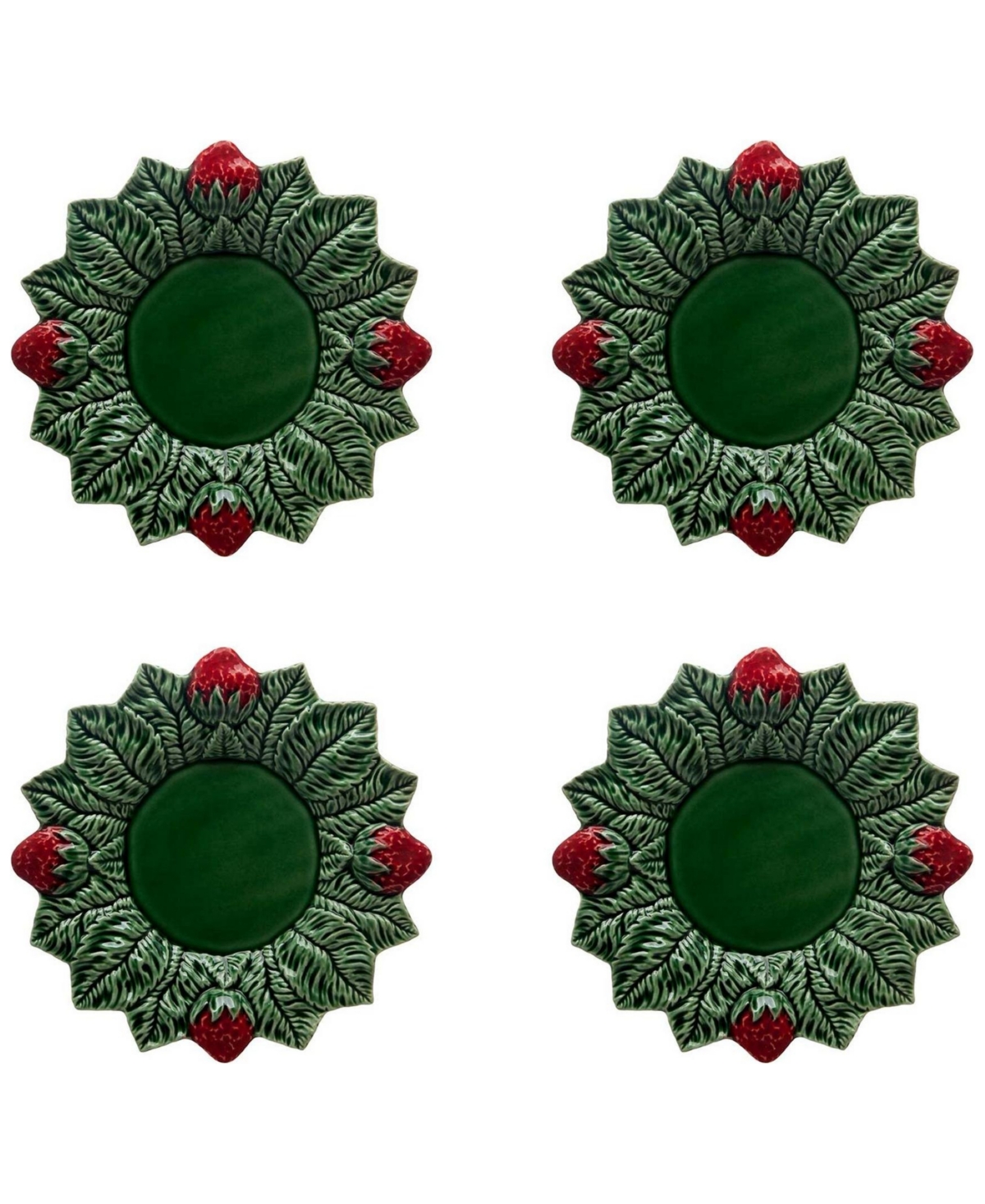 Click here for Bordallo Pinheiro Strawberries Dinner Plates  Set... prices