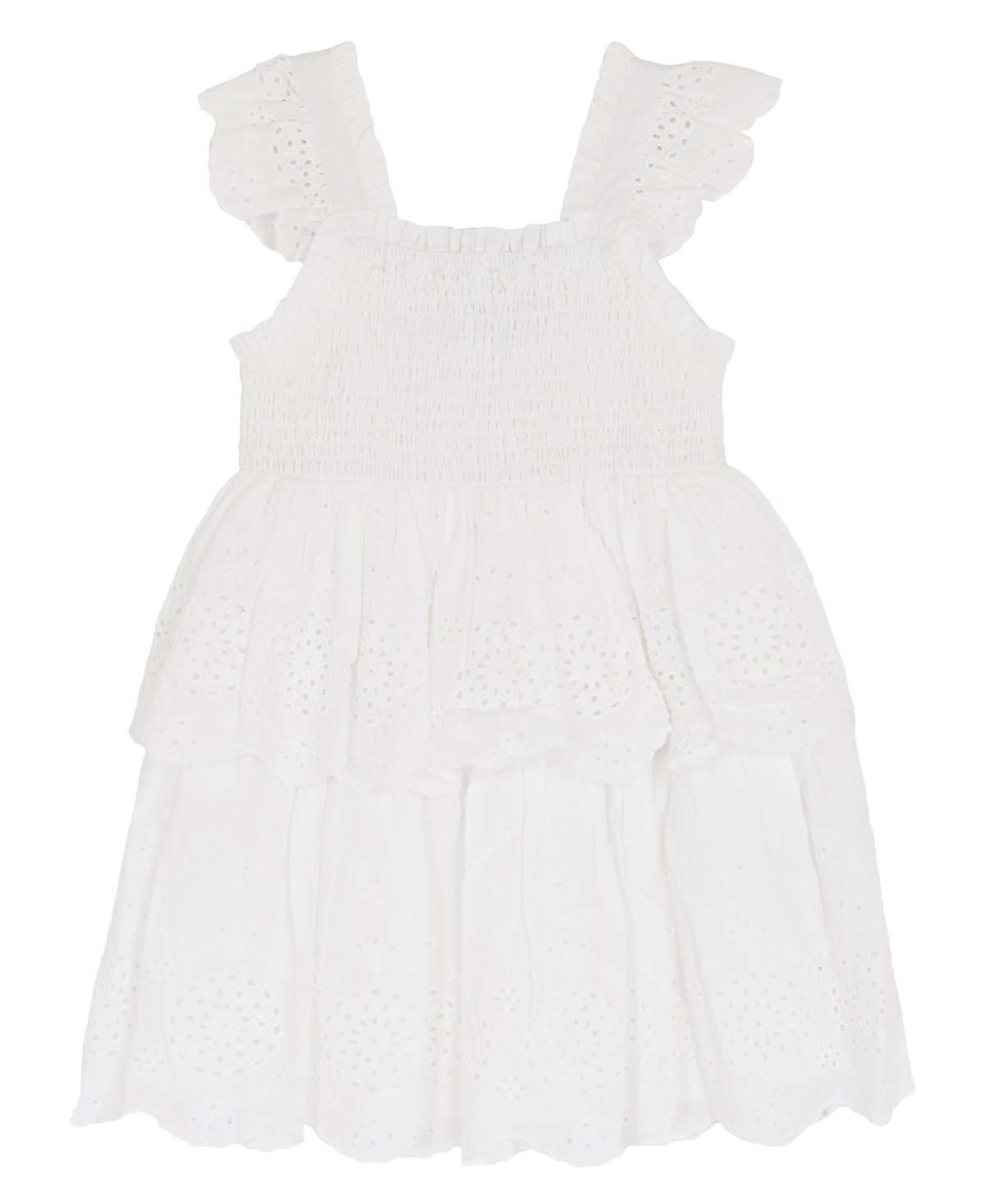 Click here for Rare Editions Girls 2T-6X Cotton Eyelet Square Nec... prices