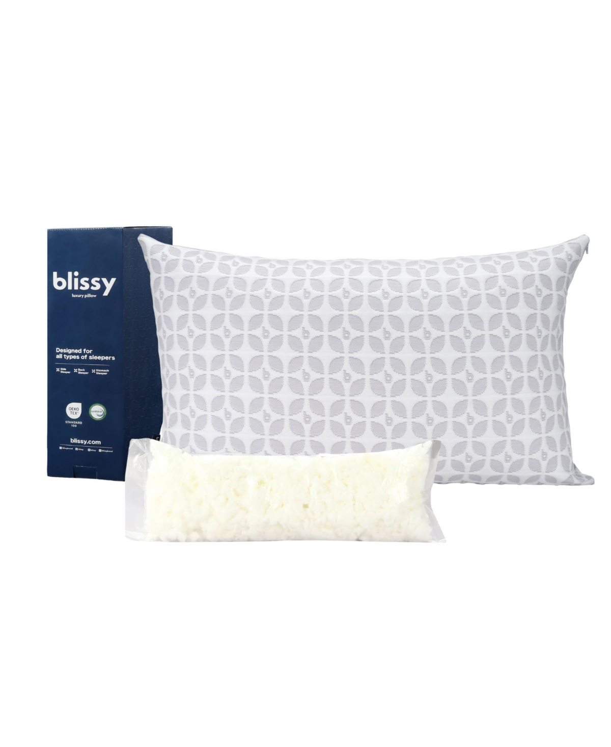 Click here for Blissy Signature Crescent Adjustable Pillow  Queen... prices