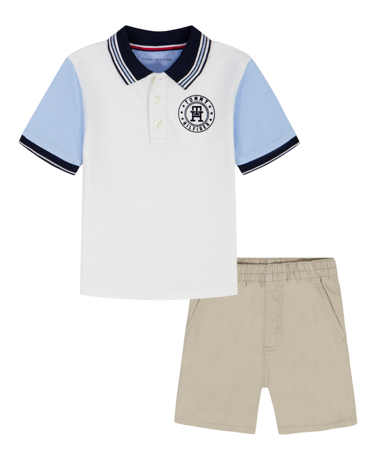 Click here for Tommy Hilfiger Boys 2T-7 Ribbed Polo Shirt and Sho... prices