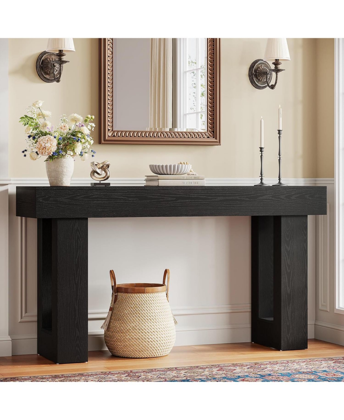 Click here for Tribesigns Wooden Console Table - Black prices