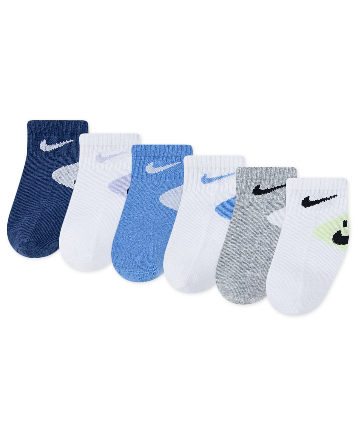 Click here for Nike Baby Boys and Girls Smiley Ankle Socks  6-Pac... prices