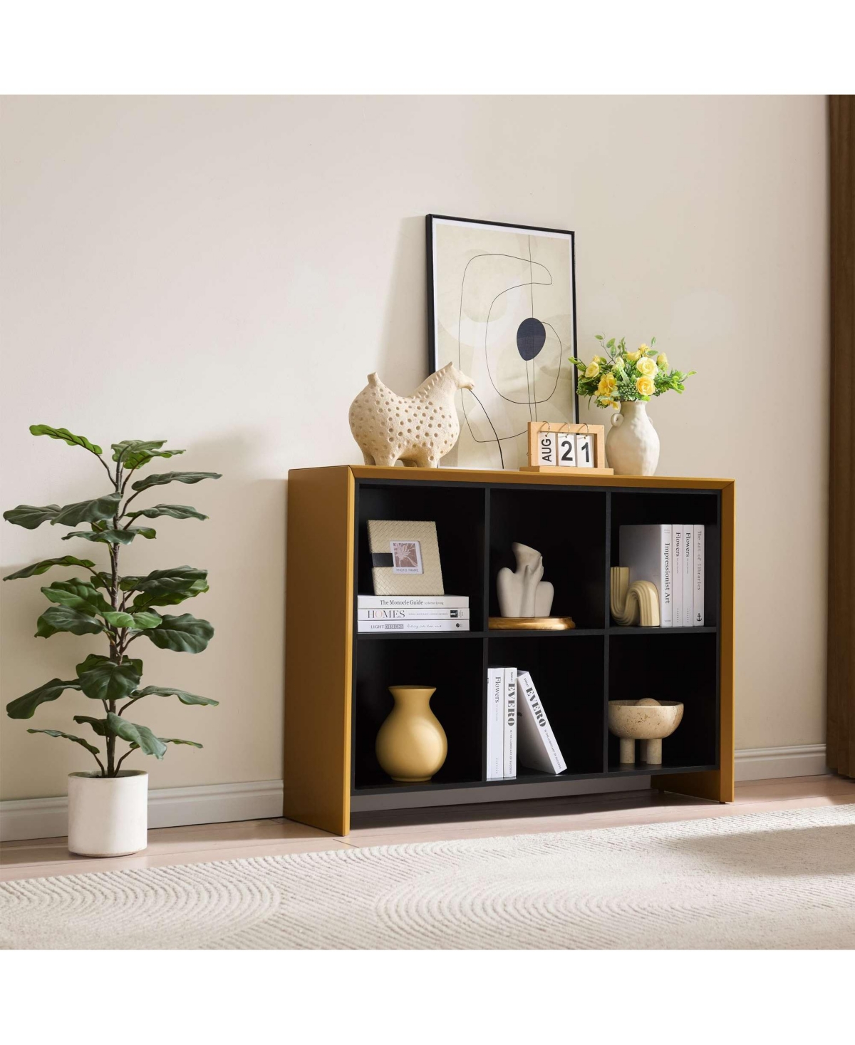 Click here for Kings Brand Furniture 6-Cube Storage Shelf - Honey... prices