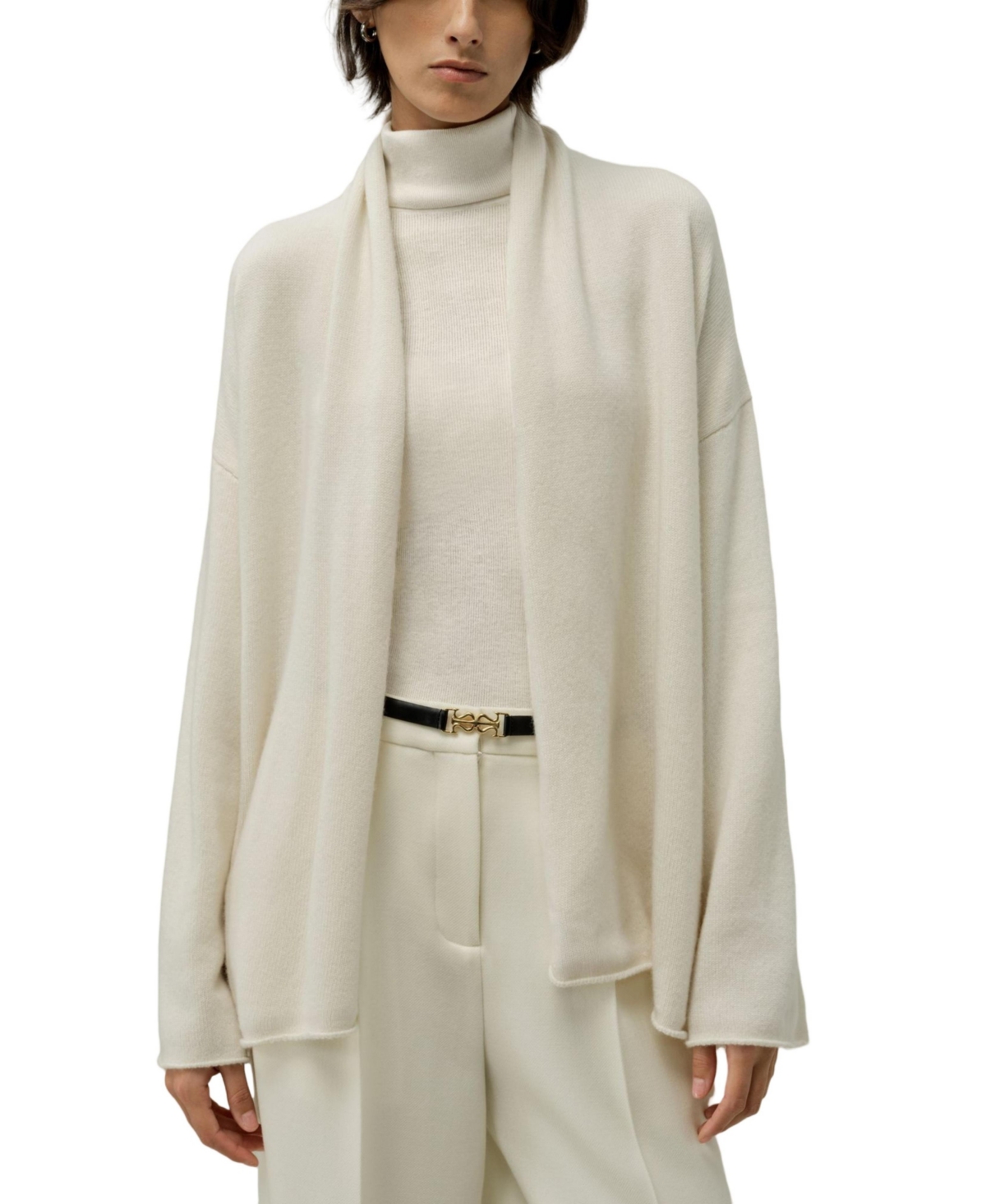 Click here for Lilysilk Womens Cashmere Lounge Wrap Cardigan - Wh... prices