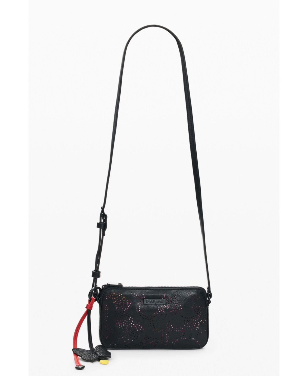 Click here for Desigual Womens Large crossbody wallet charm - Bla... prices