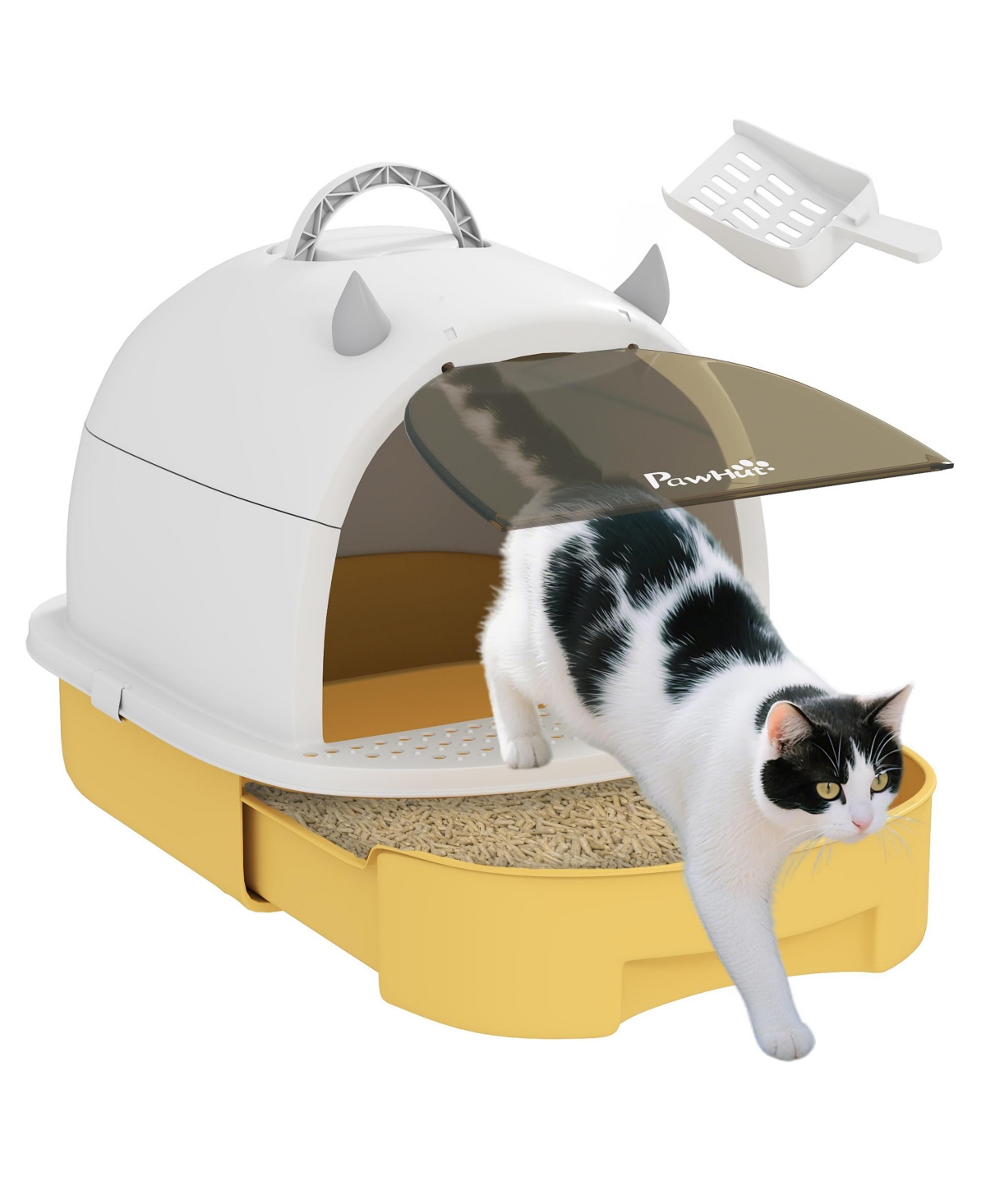 Click here for PawHut Cat Litter Box  Cove Kitty Litter Box with... prices