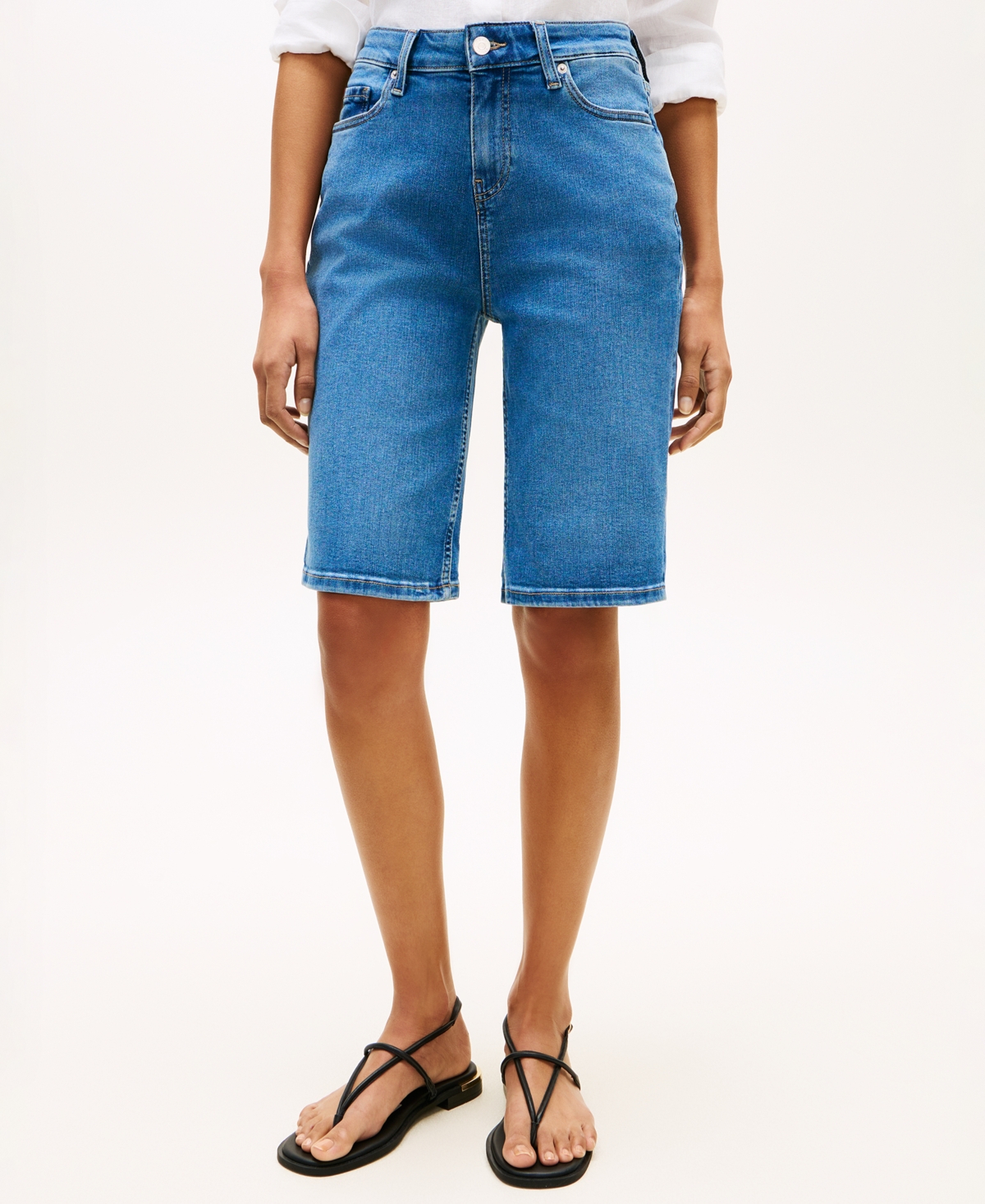 Click here for Tommy Hilfiger Womens Dark Blue Denim Shorts - Nos... prices