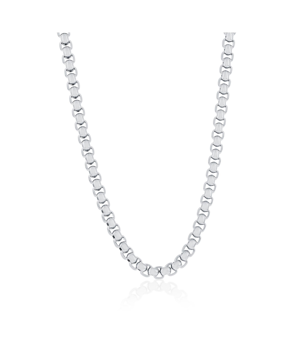 Click here for Stainless Steel  Round Box Chain Necklace - Silver prices