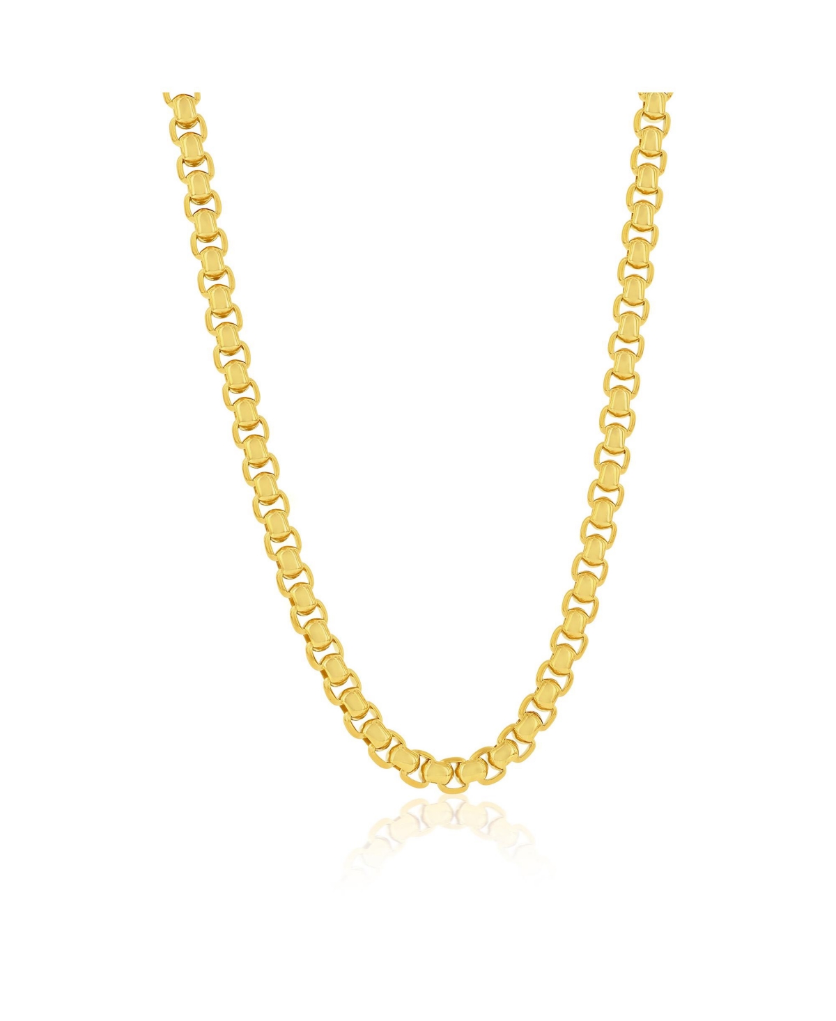 Click here for Stainless Steel  Round Box Chain Necklace - Gold prices