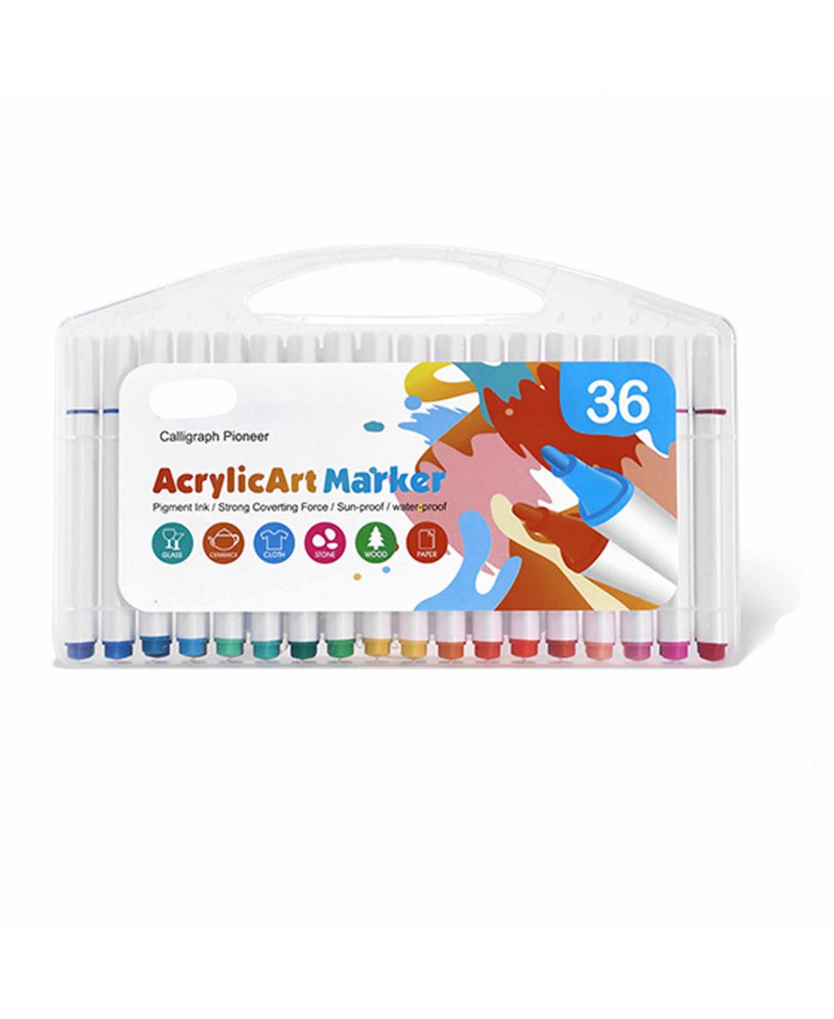 Click here for Htutwoo 36 Colors Acrylic Paint Markers Set  Brigh... prices
