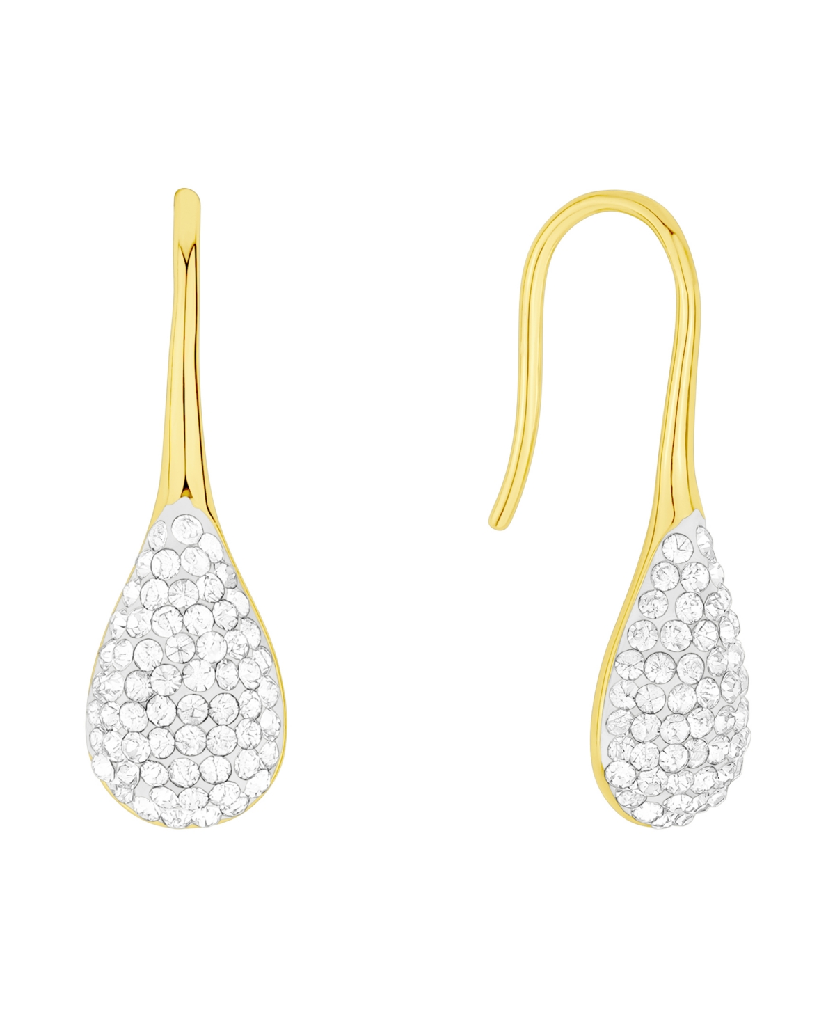 Click here for And Now This Crystal Paved Drop Wire Hook Earrings... prices