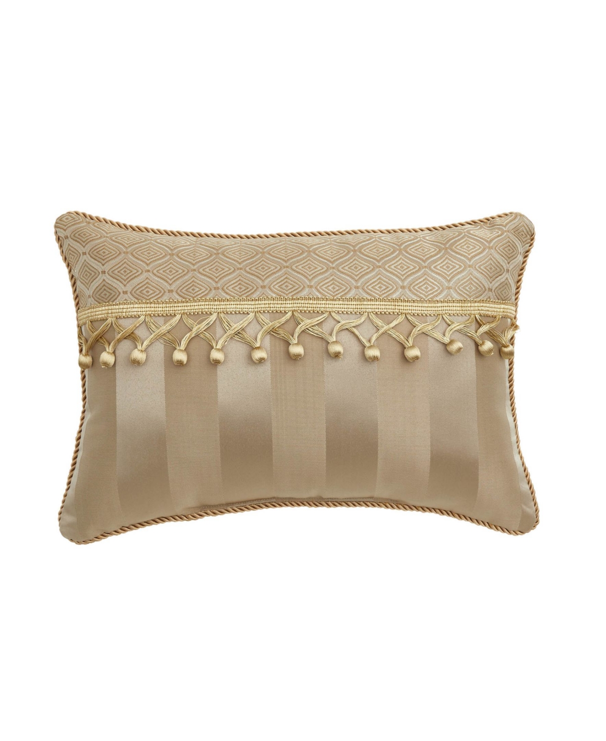 Waterford Anya Plush Decorative Pillow  12 x 18 - Gold