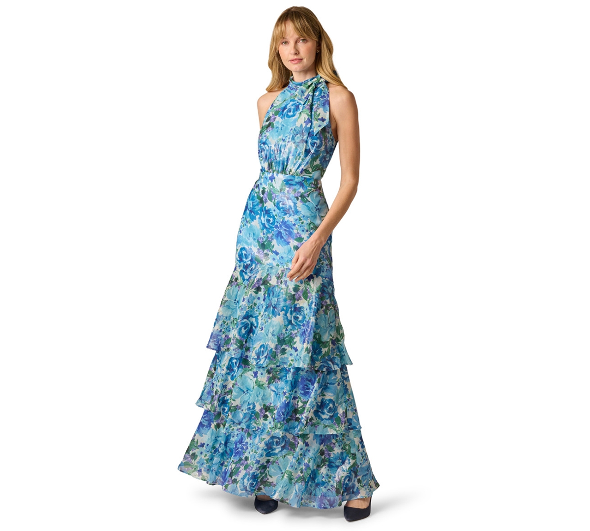 Click here for Adrianna Papell Womens Glazed Halter Neck Ball Gow... prices