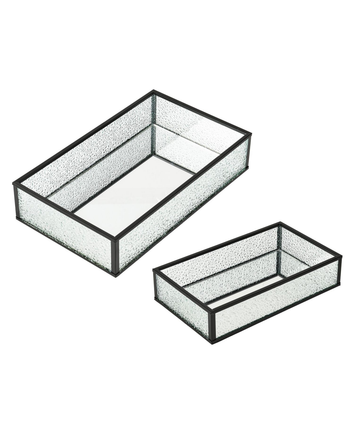 Click here for Lauraella 2PC Set  Handcrafted Glass Tray  Decorat... prices