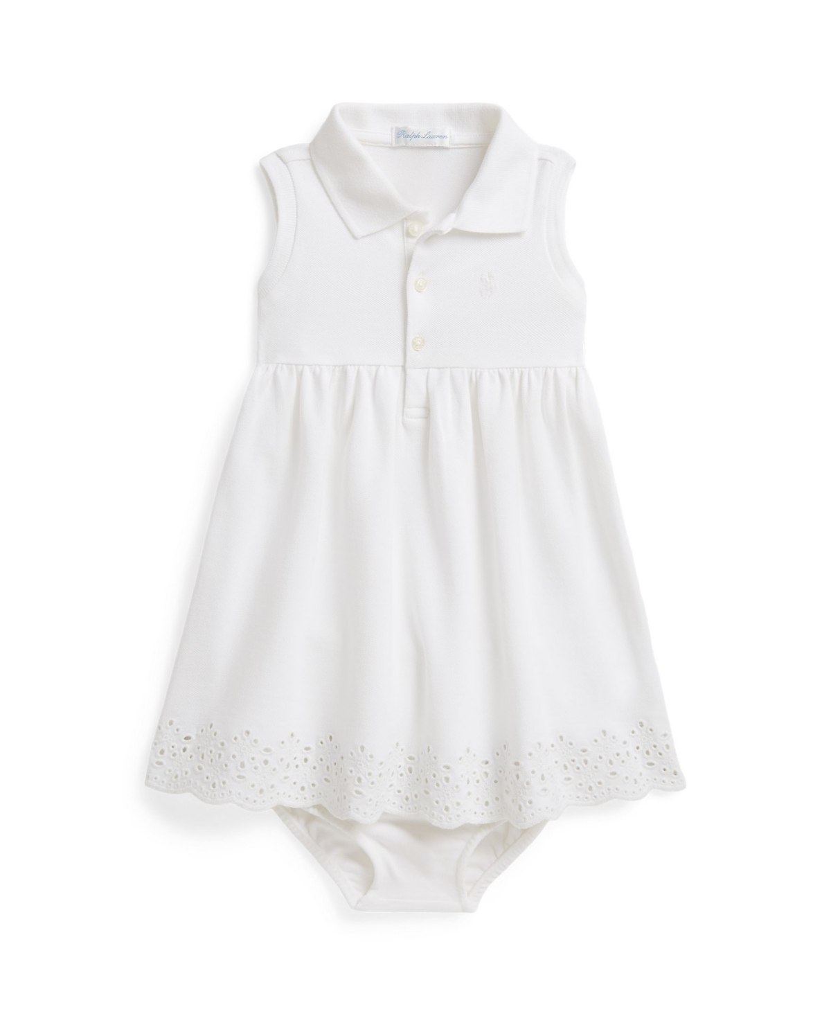 Click here for Polo Ralph Lauren Baby Girls Eyelet Stretch Polo C... prices