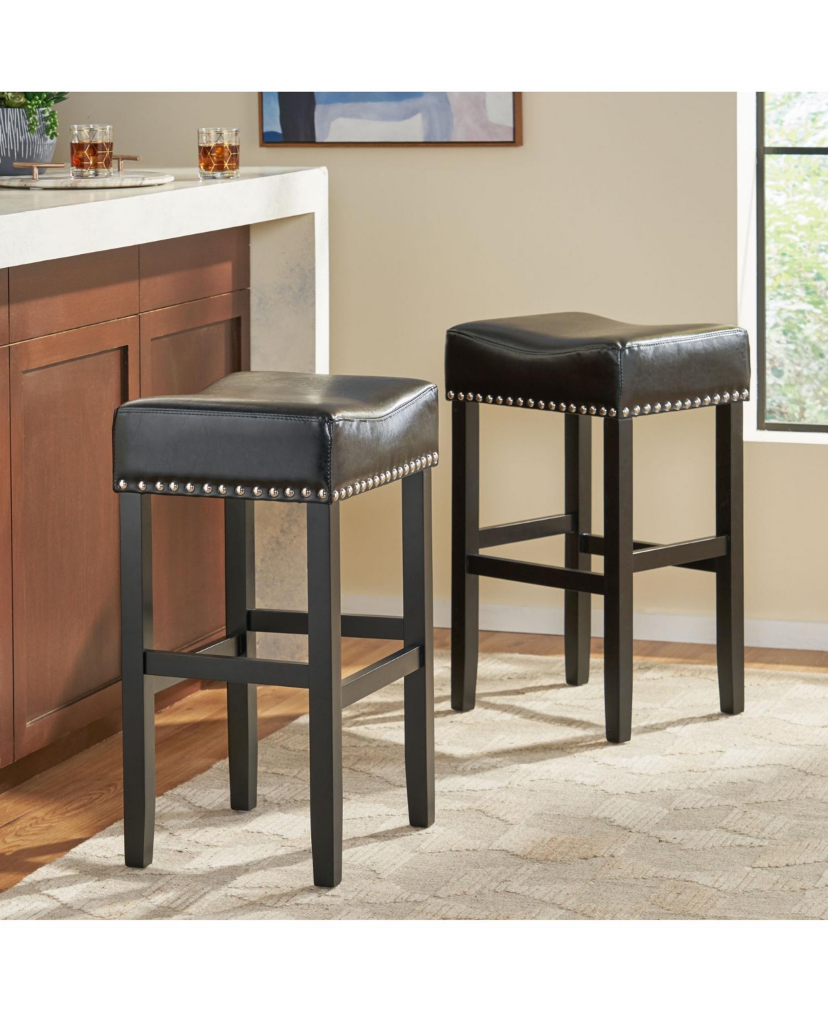 Click here for Laramie Barstool - Backless - Black prices