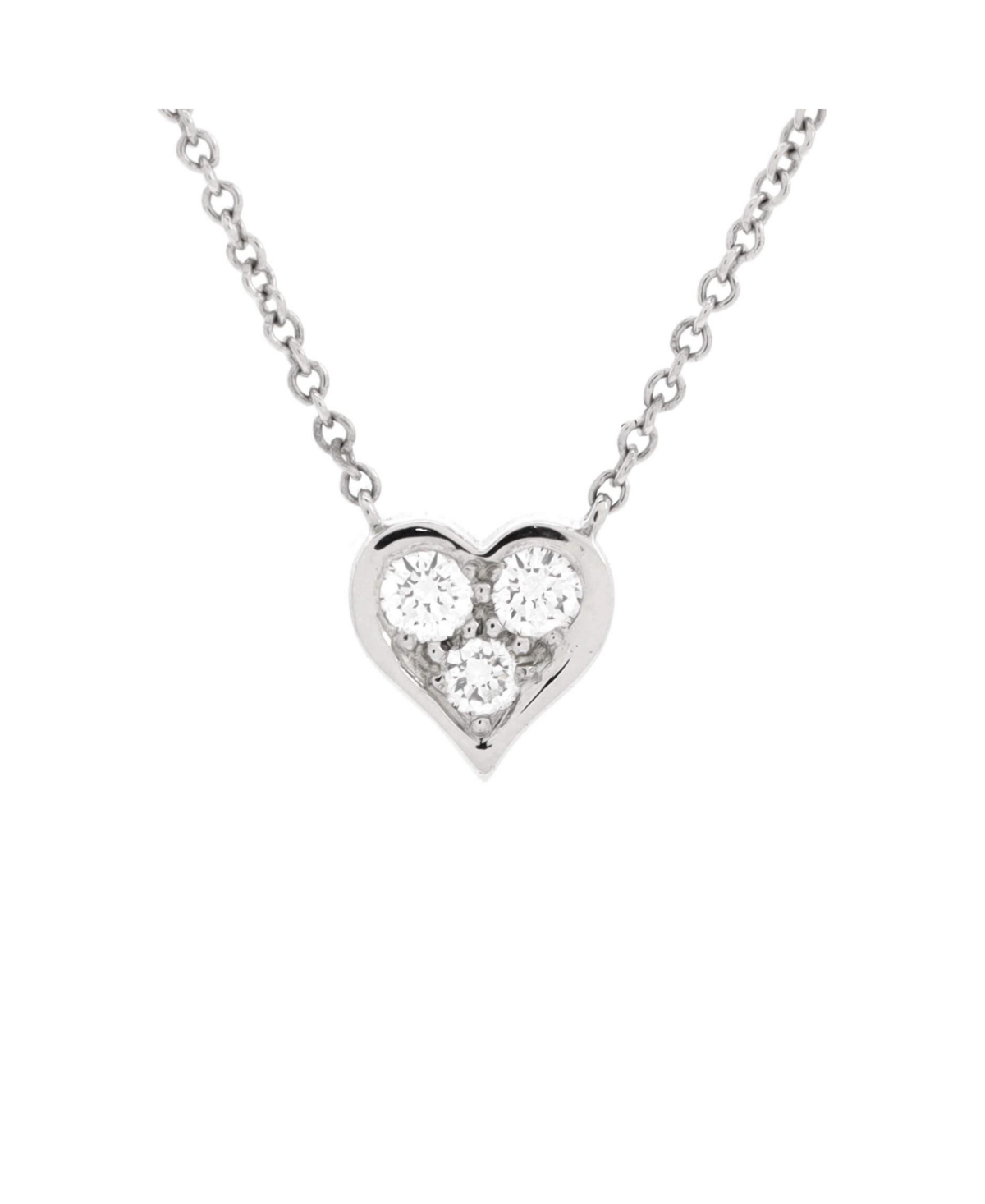 Click here for Pre-Owned Tiffany & Co Heart 3 Diamond Pendant Nec... prices