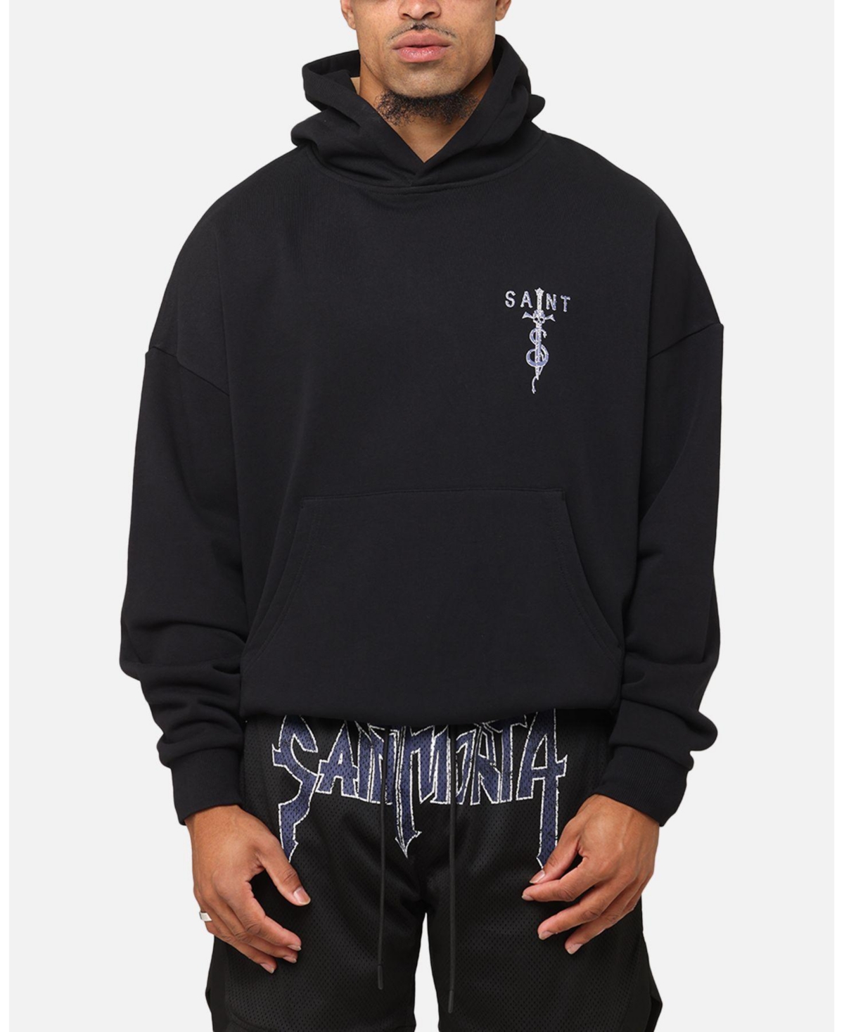 Click here for Saint Morta Mens Daggers Boxy Hoodie prices
