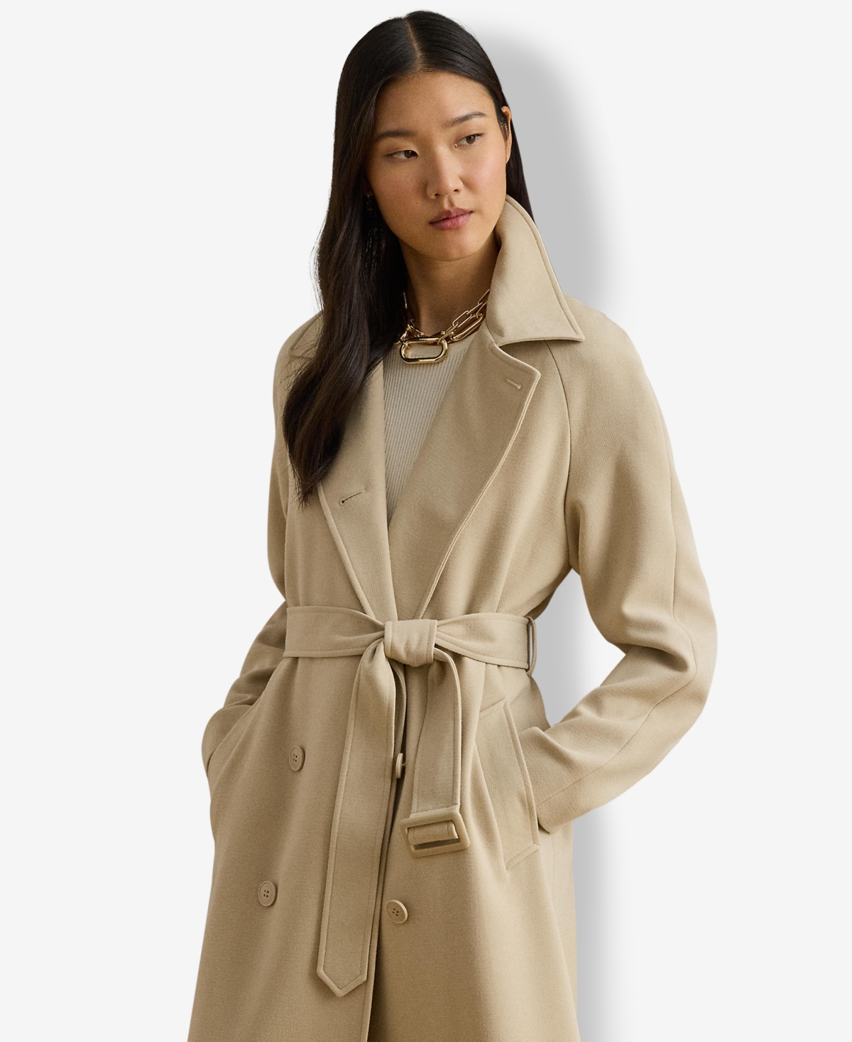 Click here for Lauren Ralph Lauren Womens Double Breasted Belted... prices