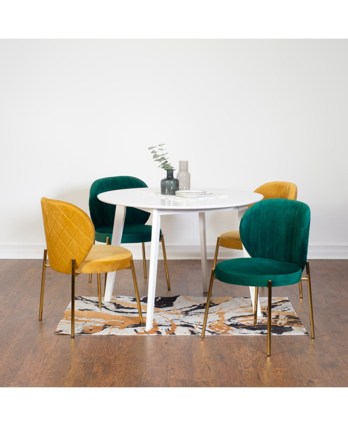 Click here for Streamdale Furniture White Round 5-Piece Dining Se... prices