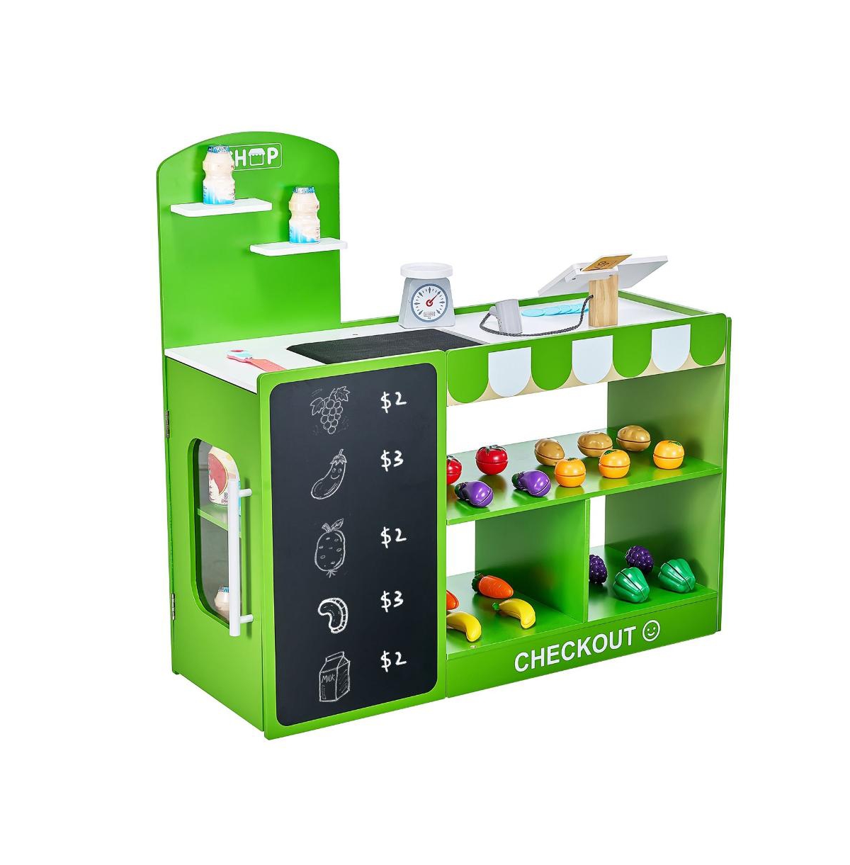 Click here for Slickblue Wooden Kids Grocery Store Playset with C... prices