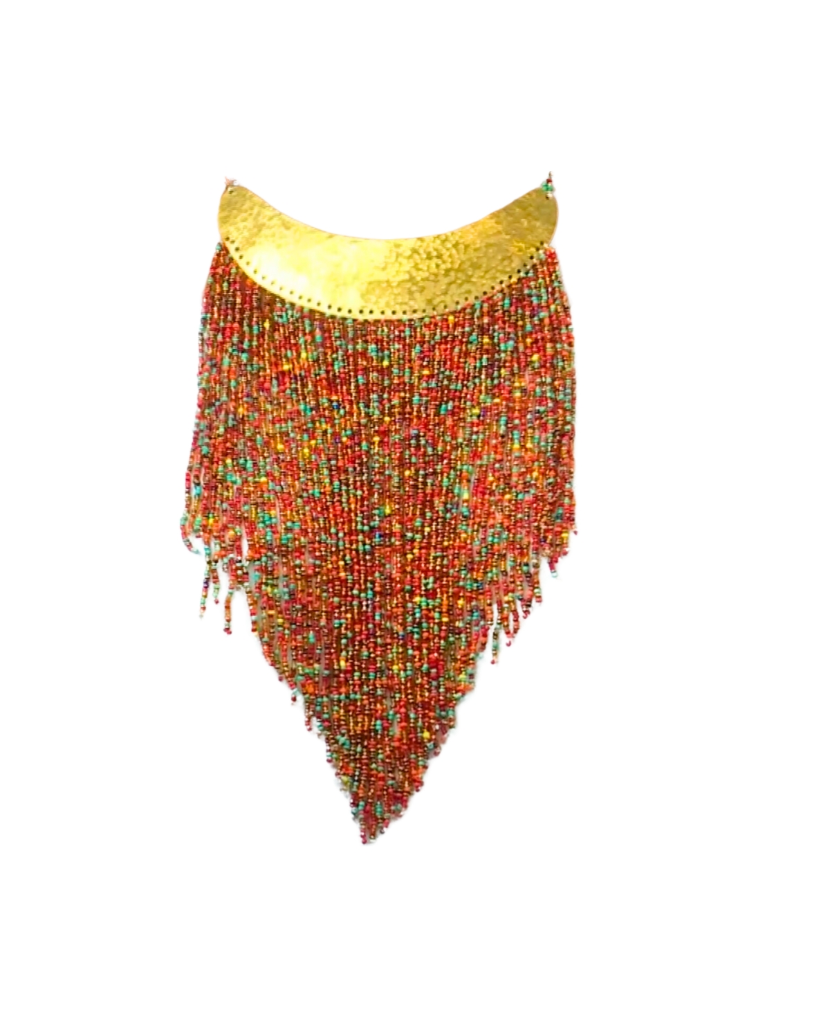 Click here for Kendi Amani Maasai Necklace- Short - Red-aqua prices