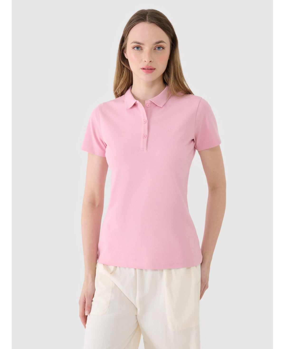 Click here for 4F Womens slim polo shirt - pink - Light/Pastel Pi... prices