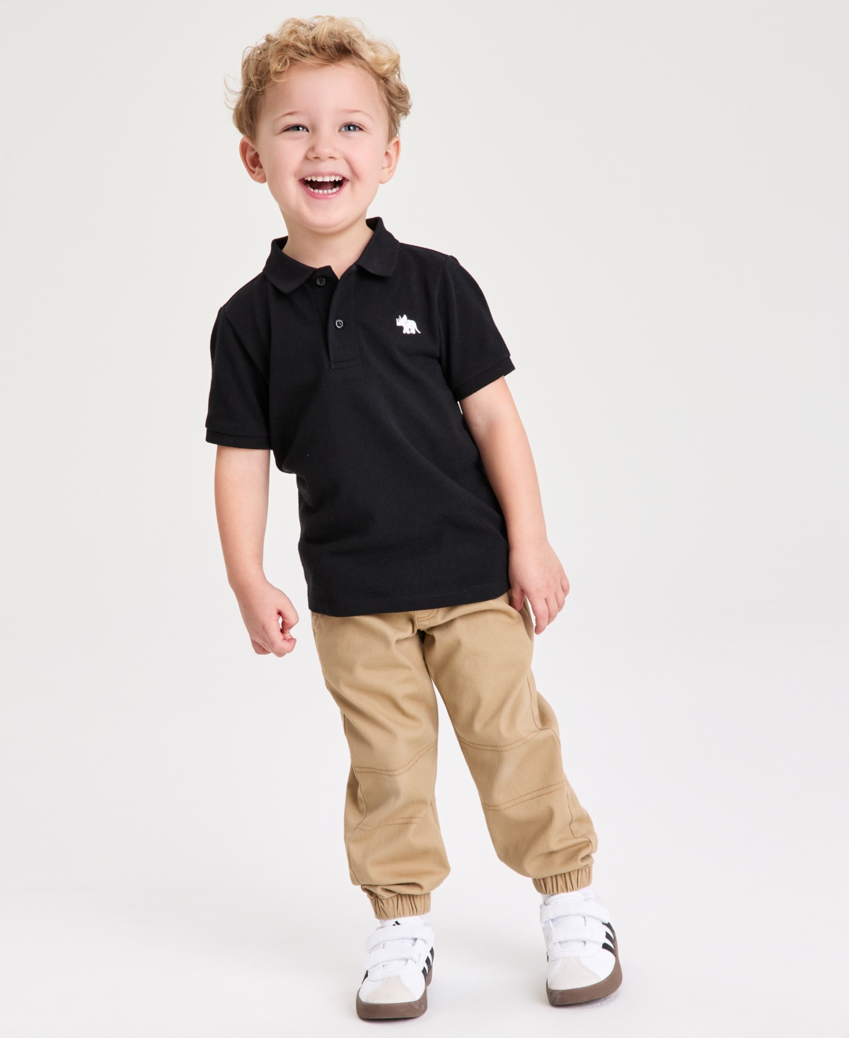 Click here for Epic Threads Toddler 2T-4T Boys Solid Dino Polo Sh... prices