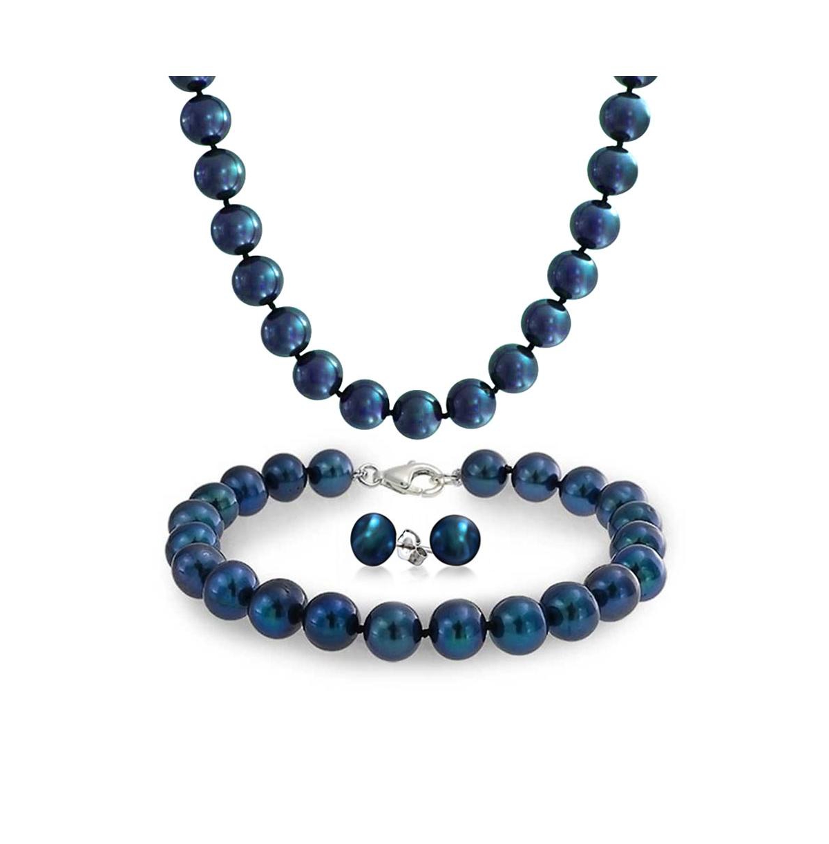 Click here for Bling Jewelry Peacock Blue Black Freshwater Cultur... prices