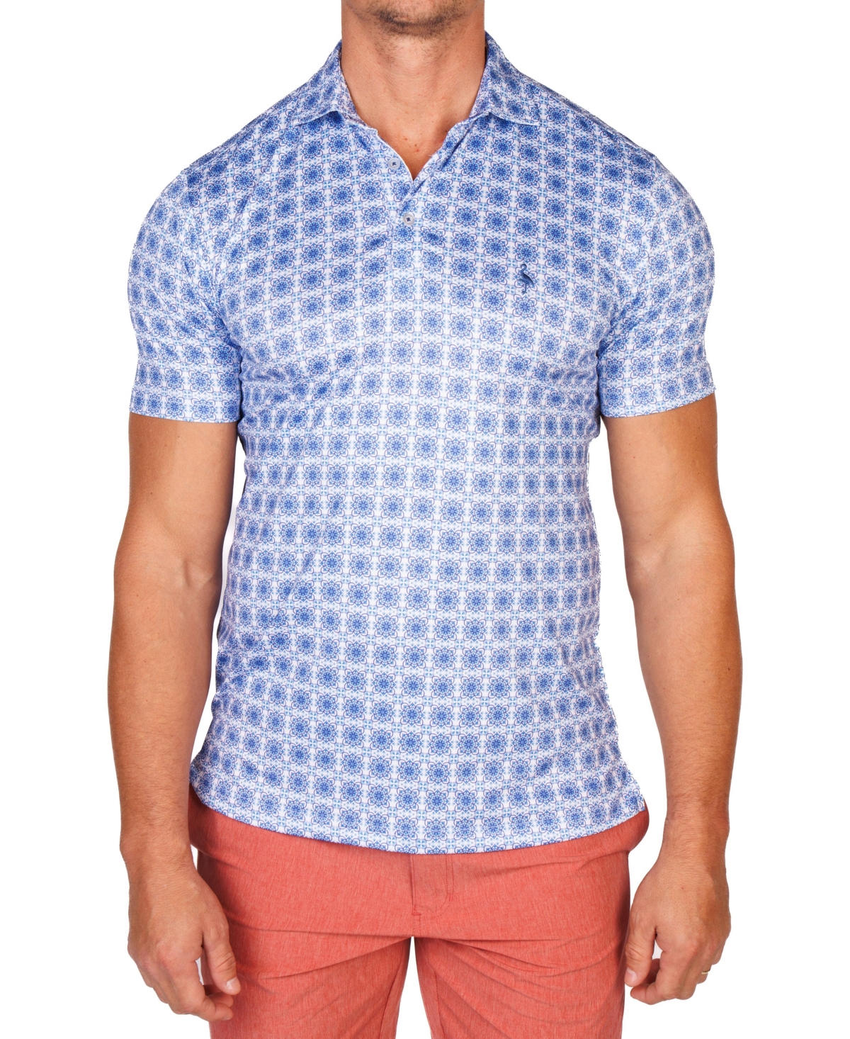 Click here for Tailorbyrd Mens Mediterranean Tile Performance Pol... prices