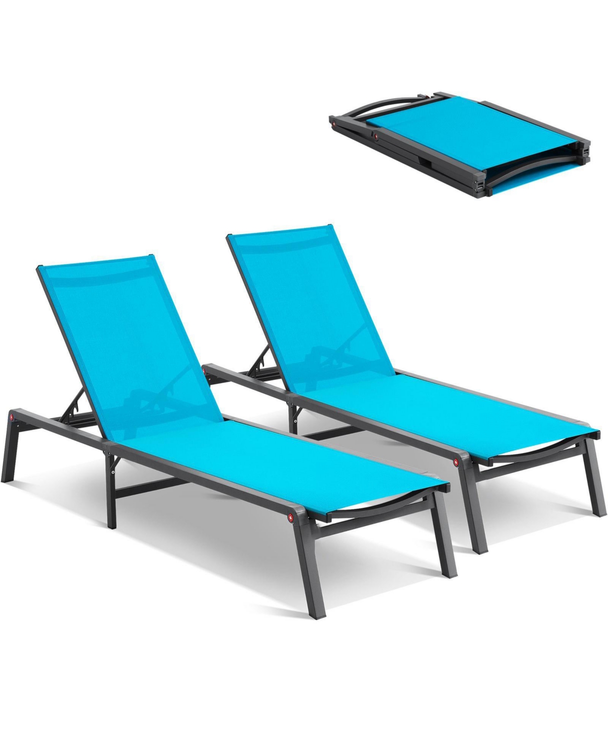 Click here for Mecale 2-Piece Outdoor Patio Chaise Lounge Chair S... prices