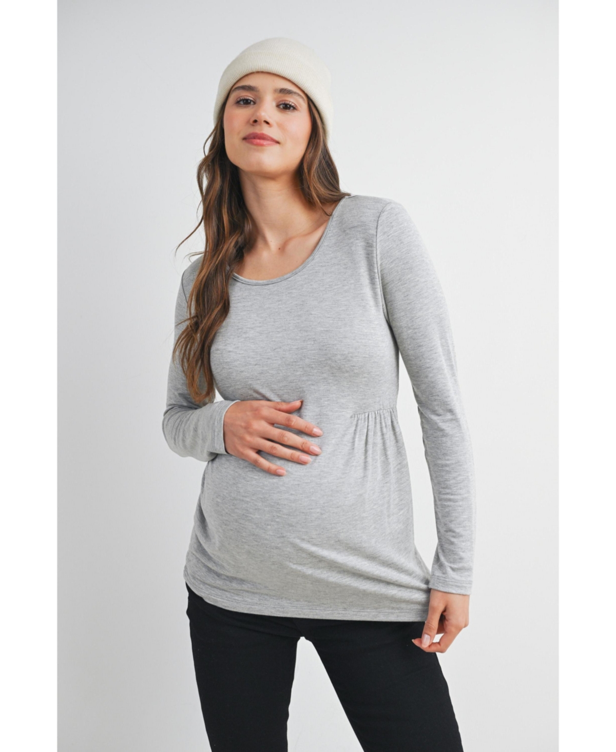 Click here for Hello Miz Womens Scoop Neck Long Sleeve Maternity... prices